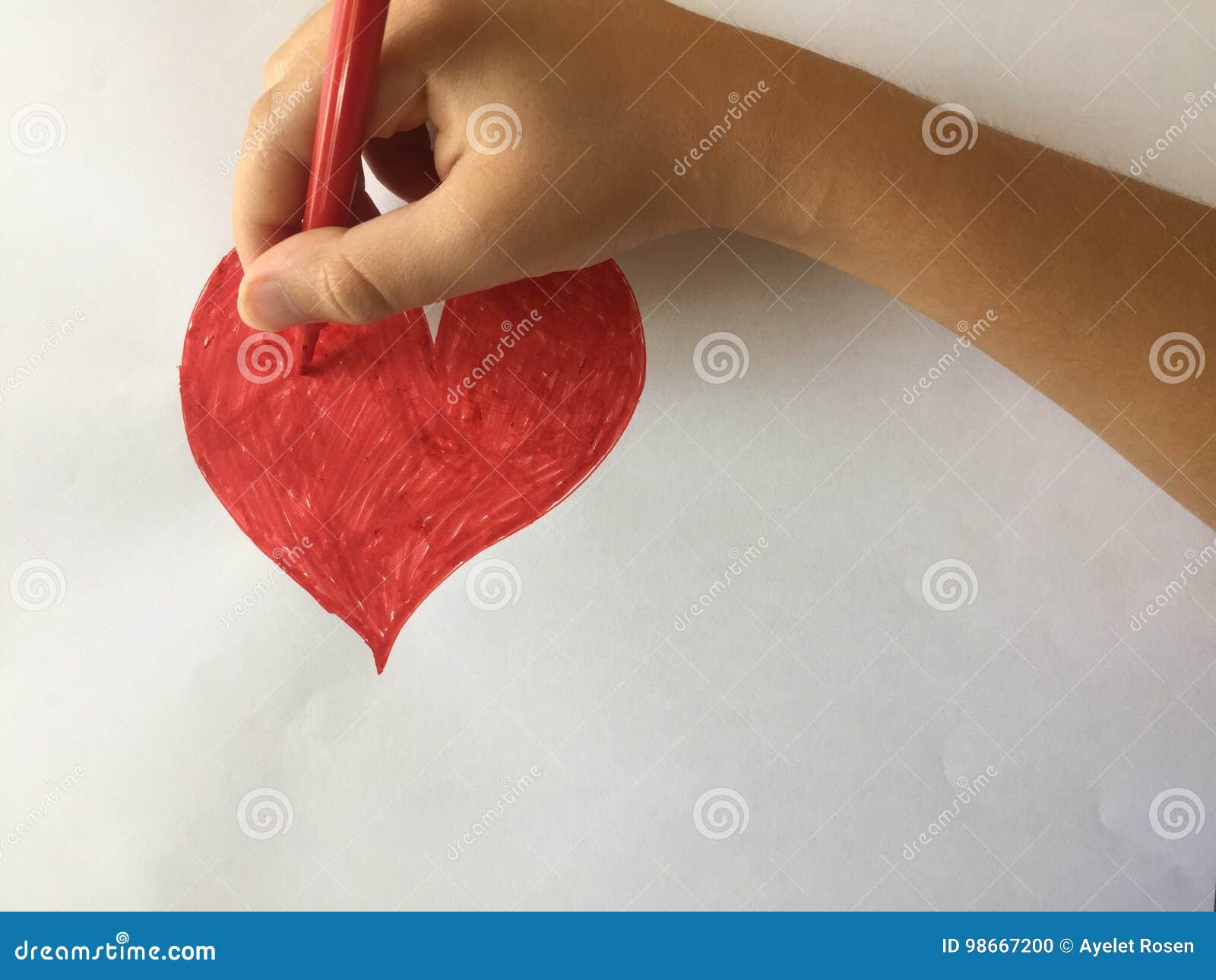 A child drawing love stock photo. Image of care, hand - 98667200