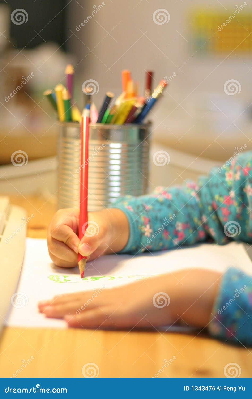Child drawing and writing stock photo. Image of school - 1343476