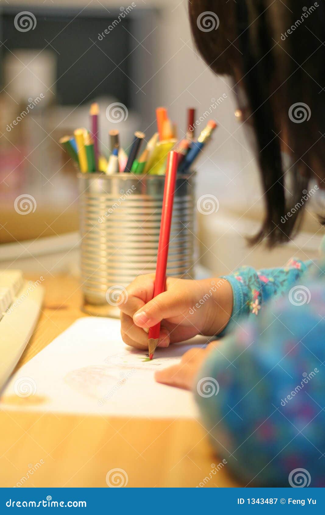 Child drawing and writing stock image. Image of paint - 1343487