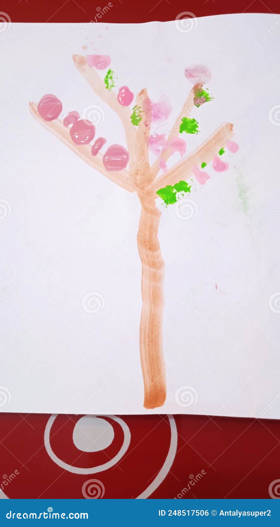 Child drawn tree stock illustration. Illustration of drawn - 248517506