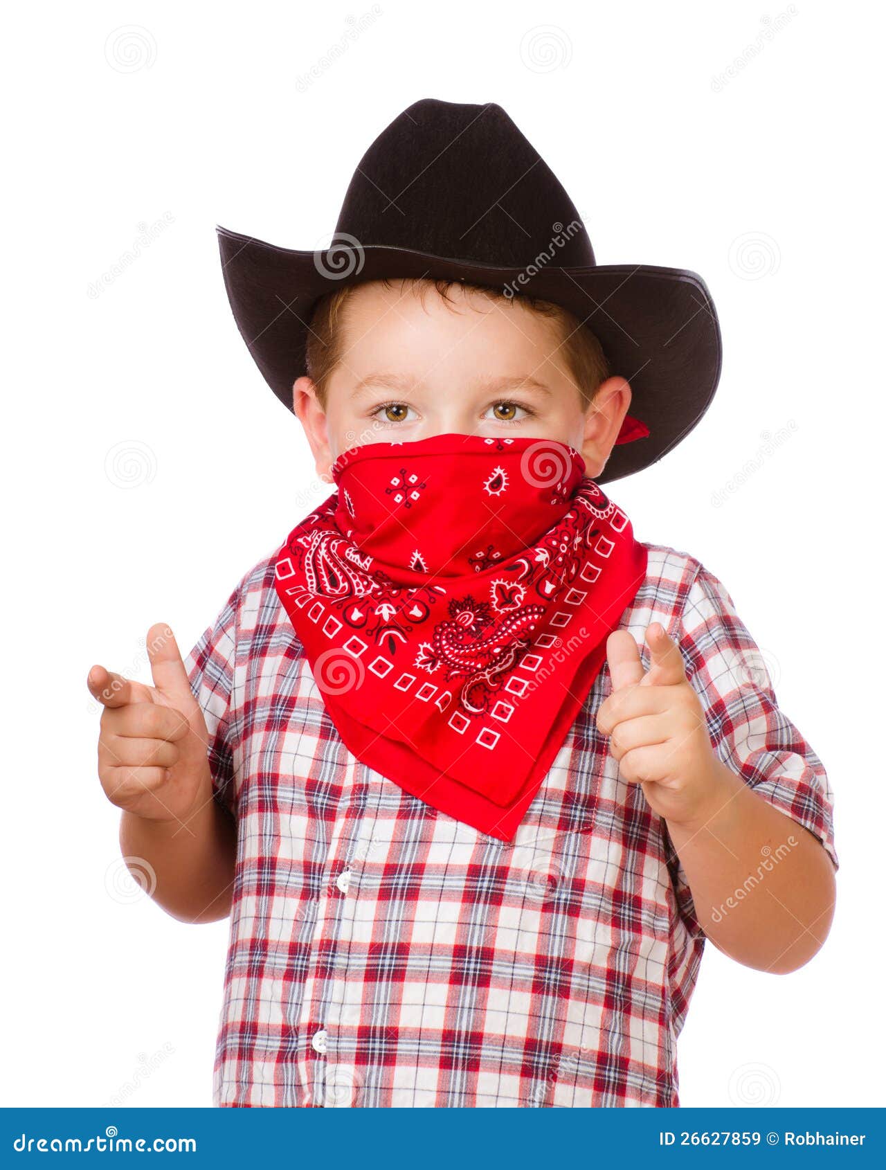 Child Dressed Up As Cowboy Playing Stock Image - Image of dressed ...