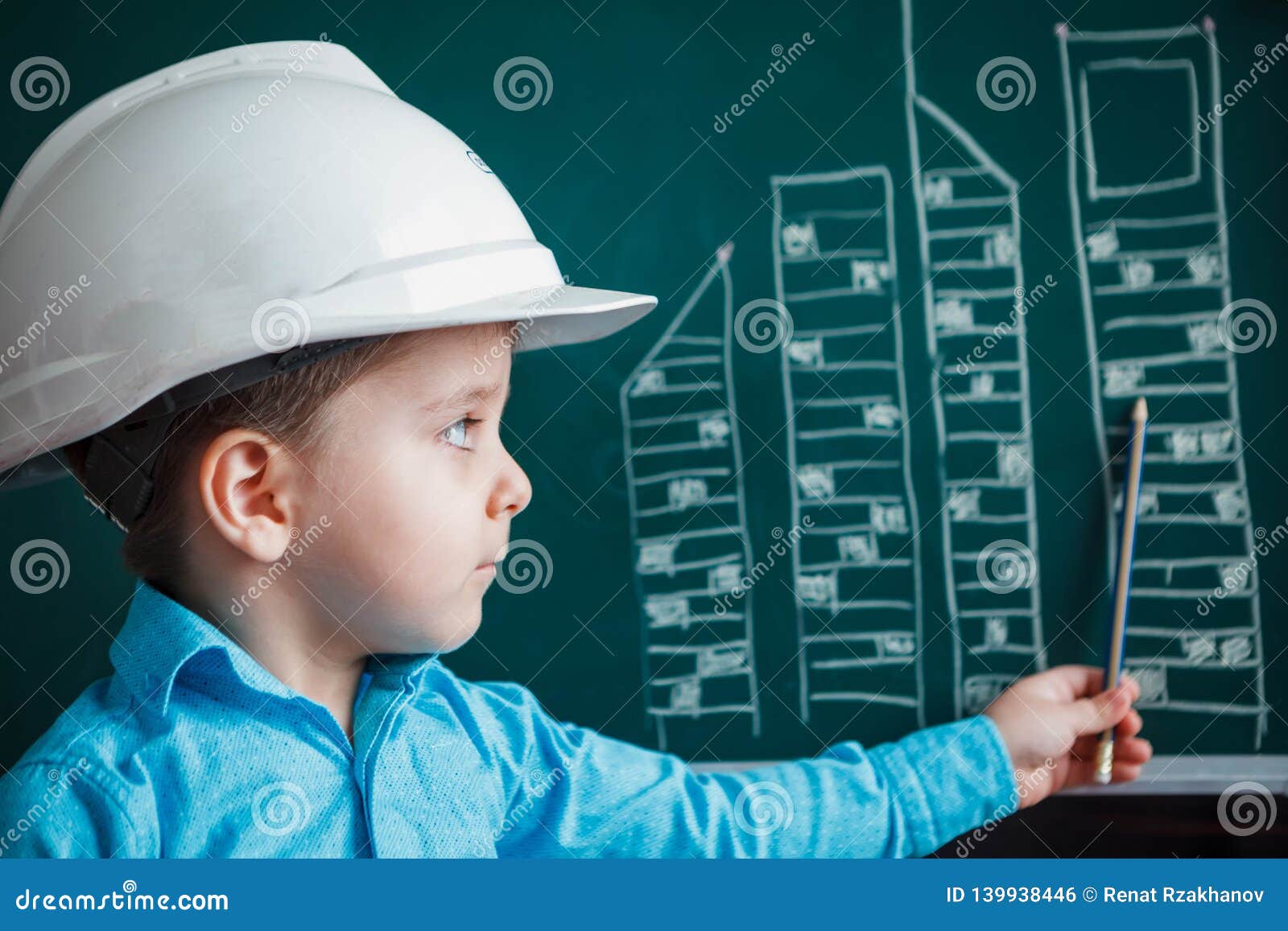 The child drew a drawing stock photo. Image of caucasian - 139938446