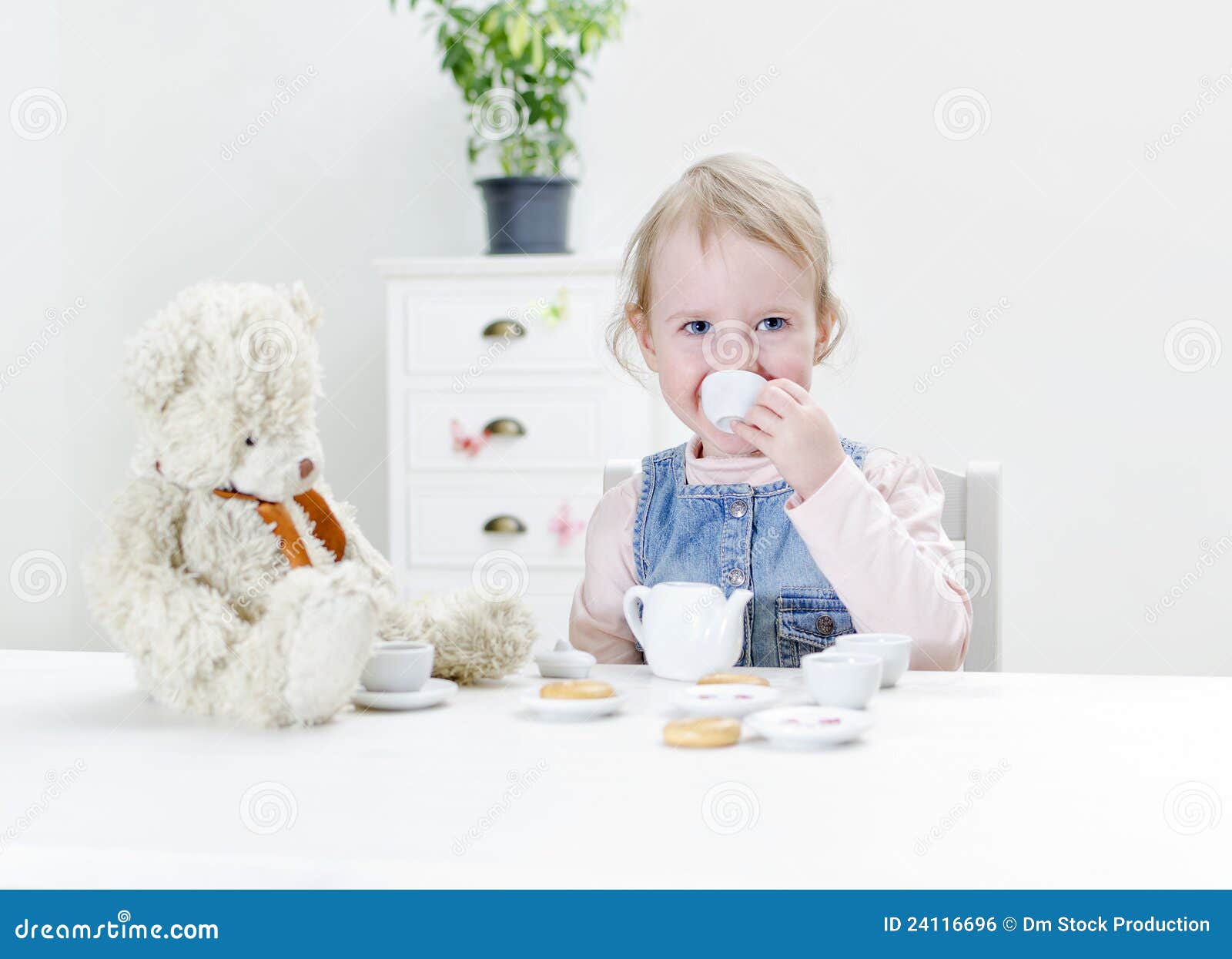 Child drink tea stock photo. Image of portrait, leisure - 24116696