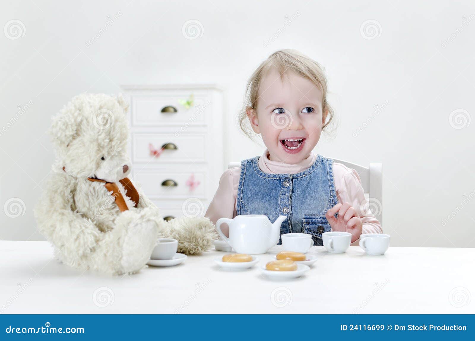 Child drink tea stock image. Image of female, beautiful - 24116699