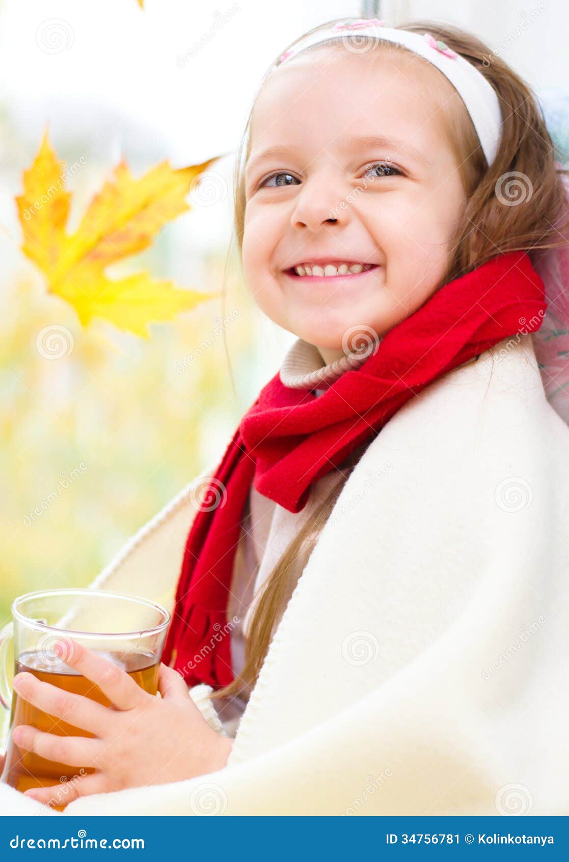 Child drinking tea stock image. Image of funny, beautiful - 34756781