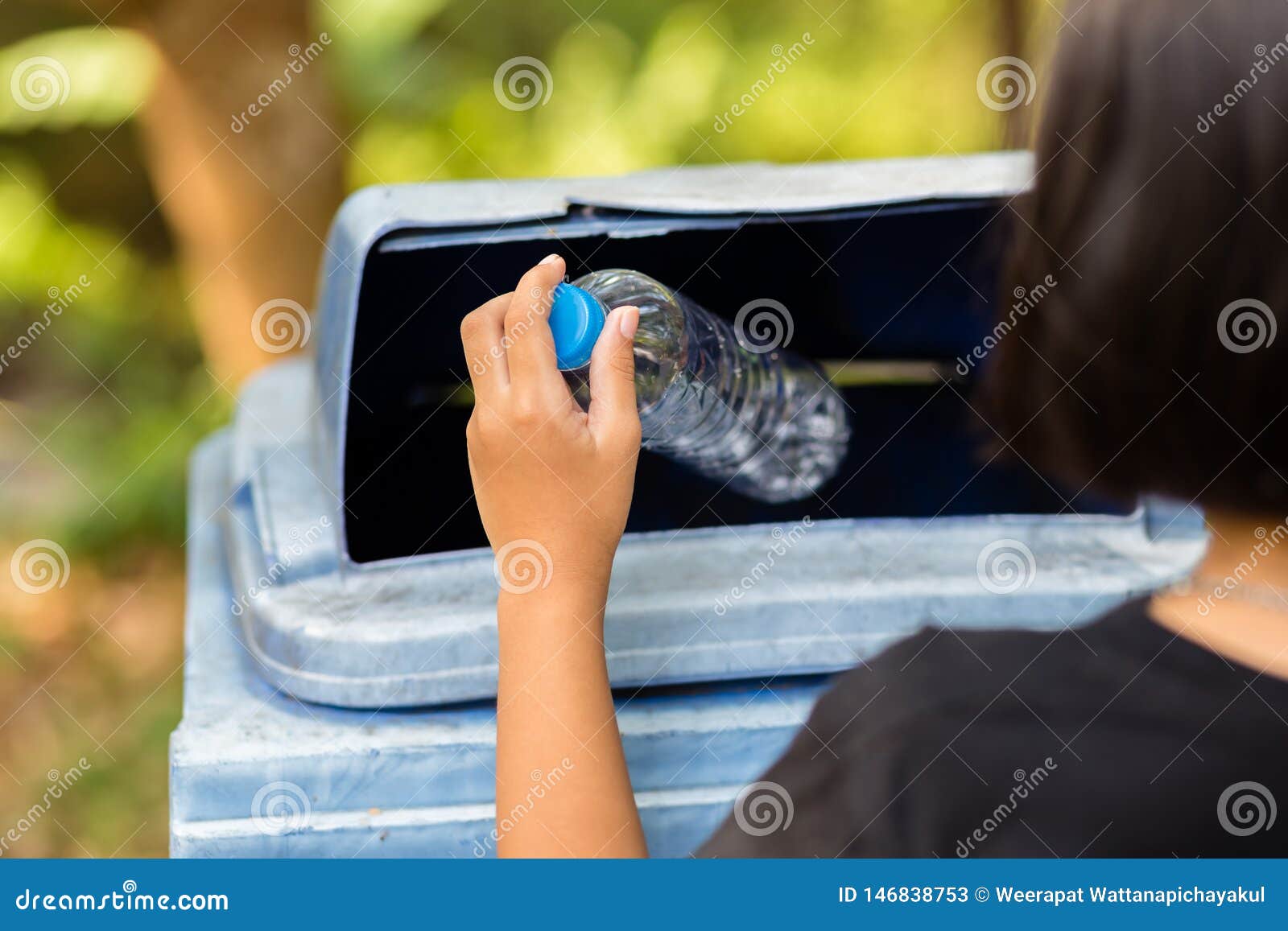 Child Drop the Plastic Bottle Stock Image - Image of care, concept ...