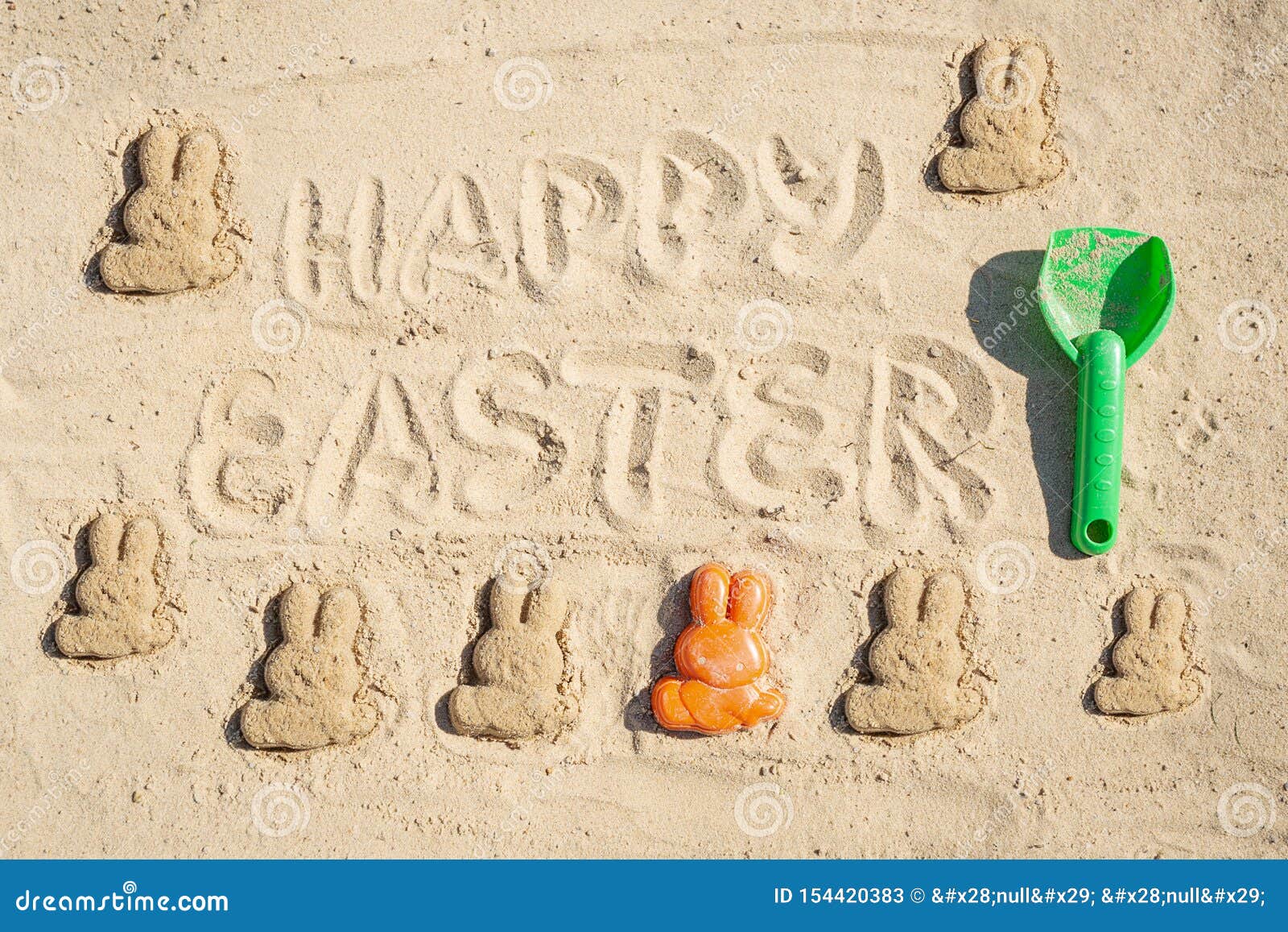Child Easter Concept on the Warm Sand Stock Image - Image of april ...