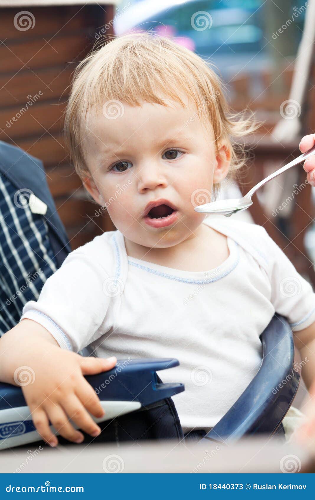Child eating stock image. Image of eating, breakfast - 18440373
