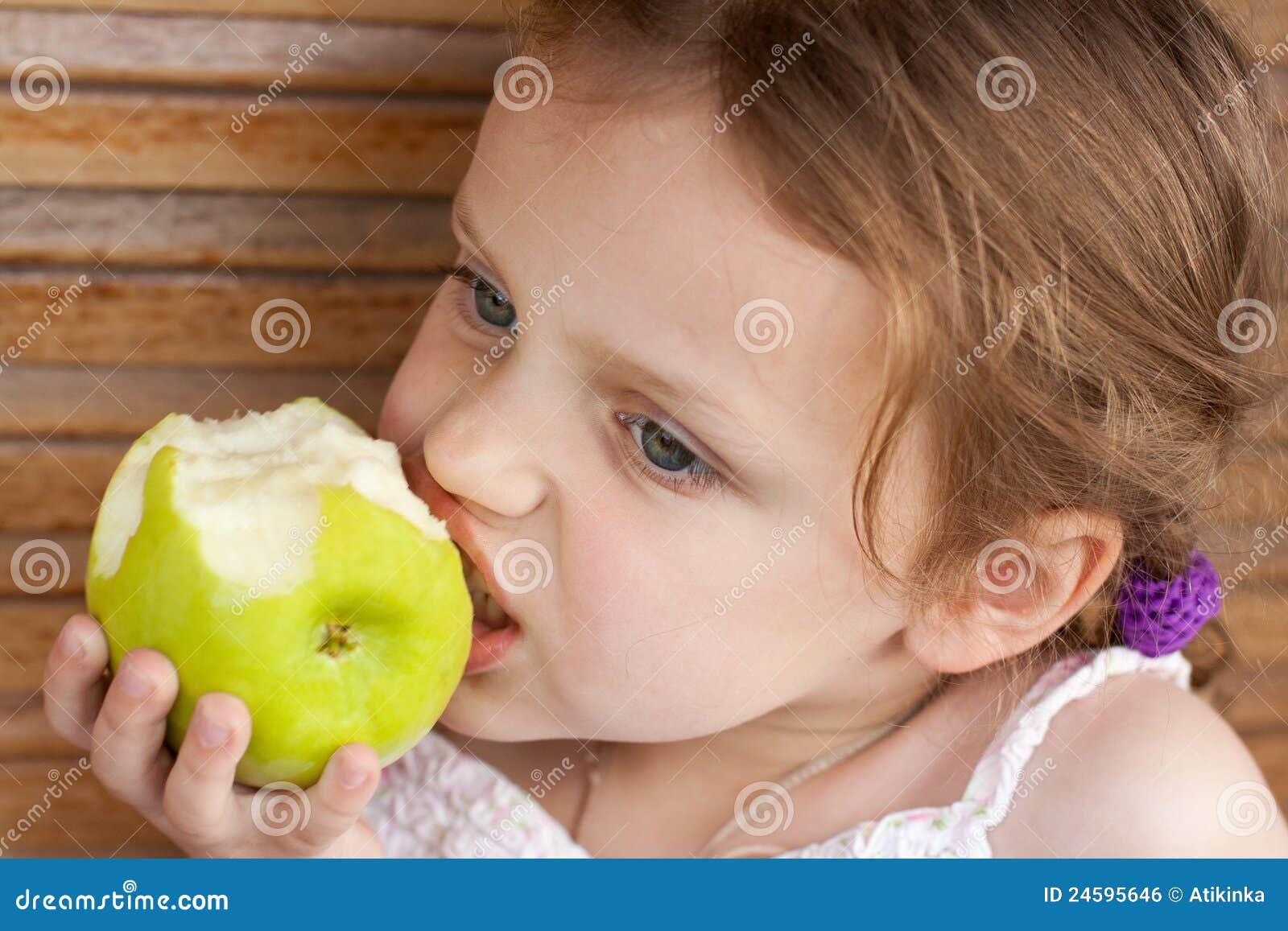 Child eating an apple stock photo. Image of munching - 24595646