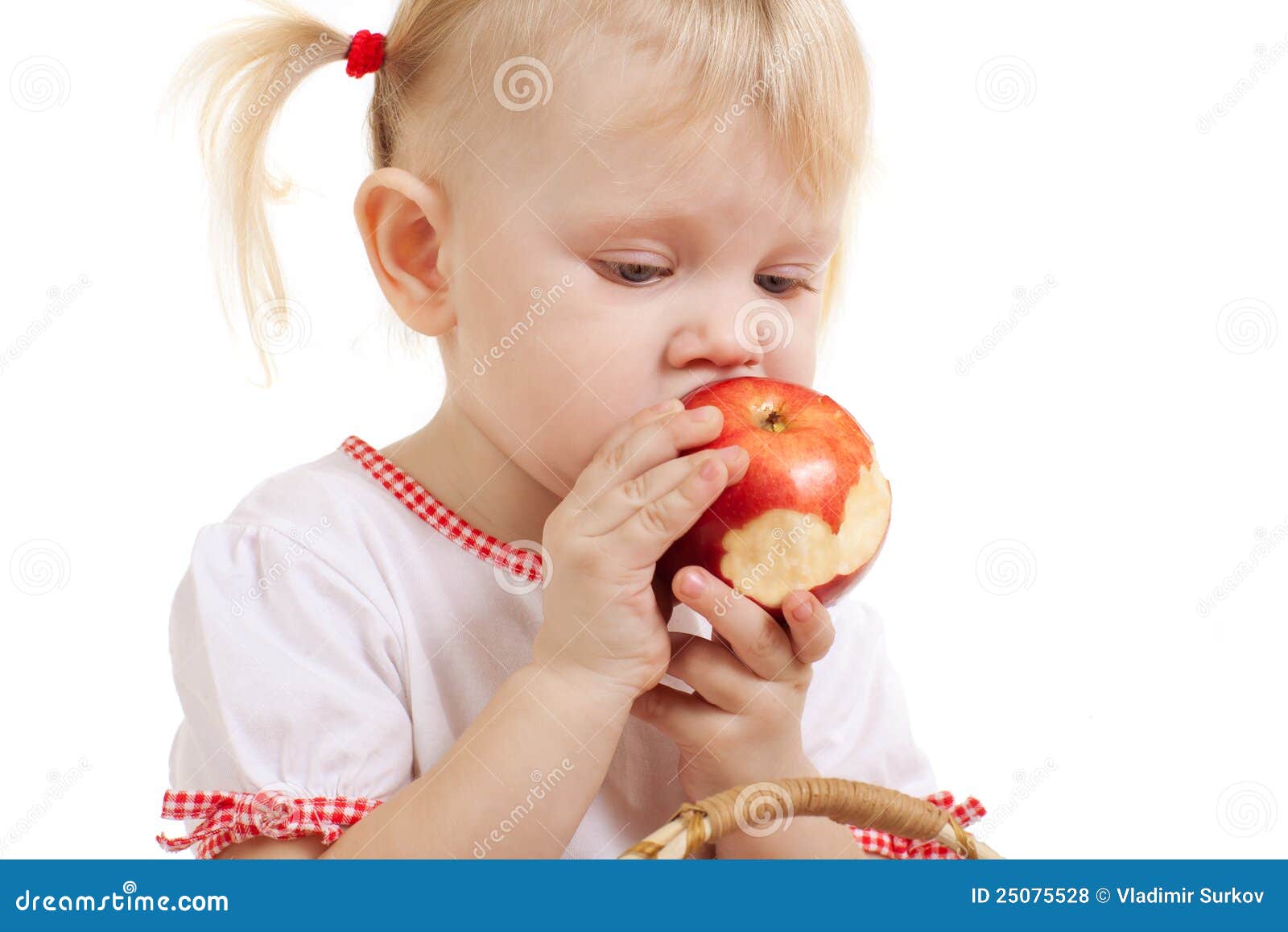Child eating apple stock photo. Image of child, face - 25075528