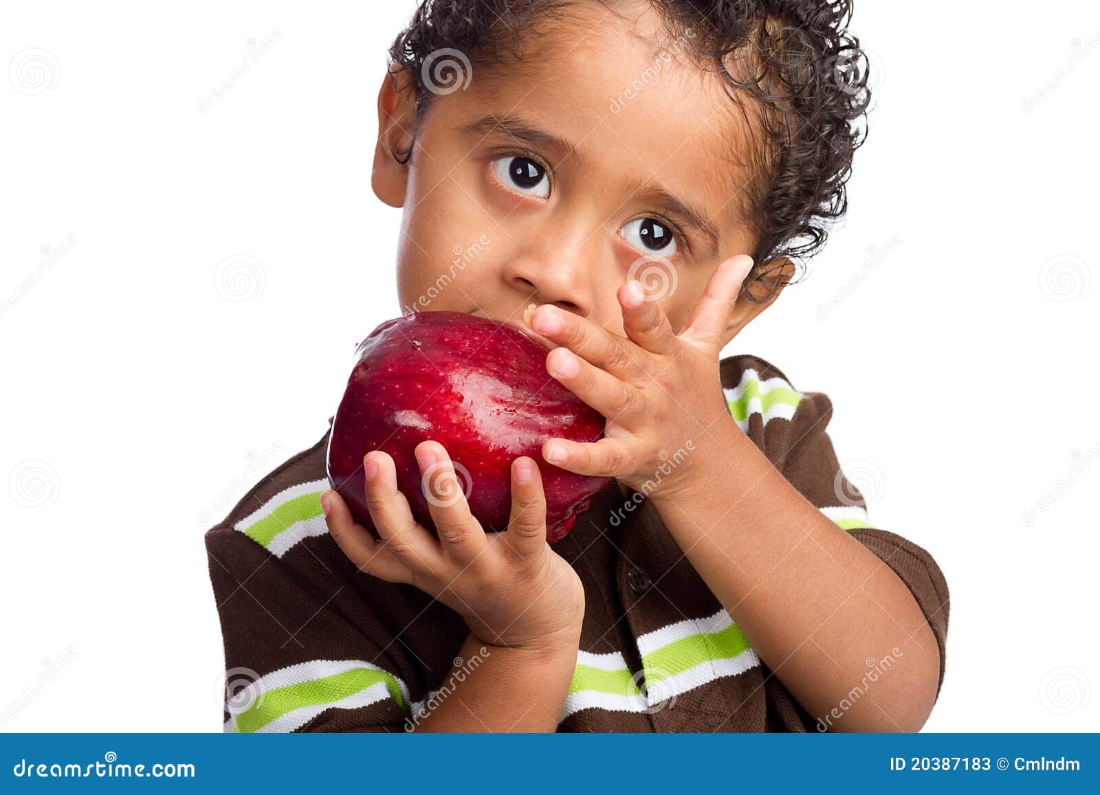 Child Eating Big Apple stock image. Image of diet, white - 20387183