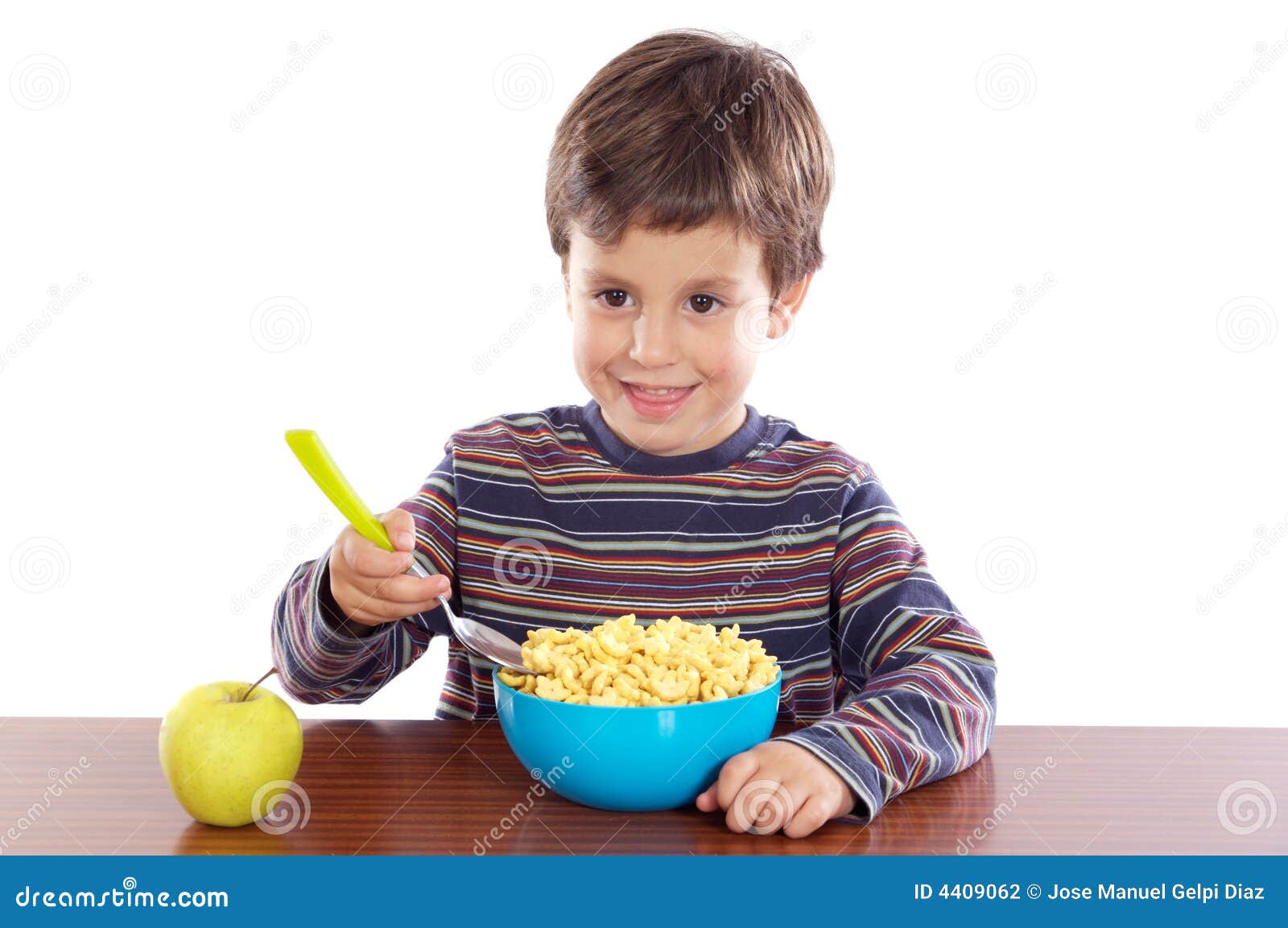 Child eating breakfast stock photo. Image of happy, healthy - 4409062
