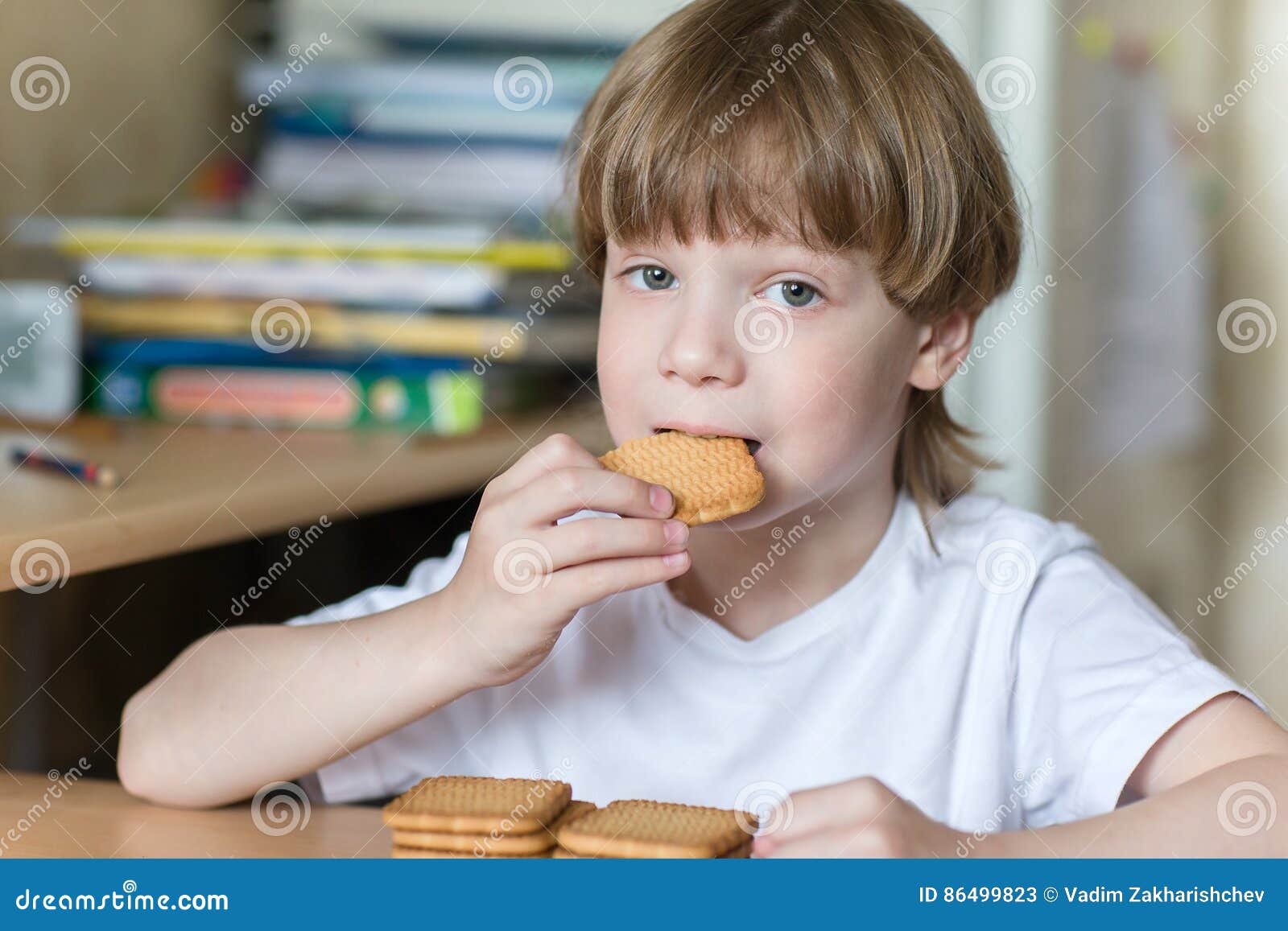Child eating cookies stock image. Image of person, portrait - 86499823