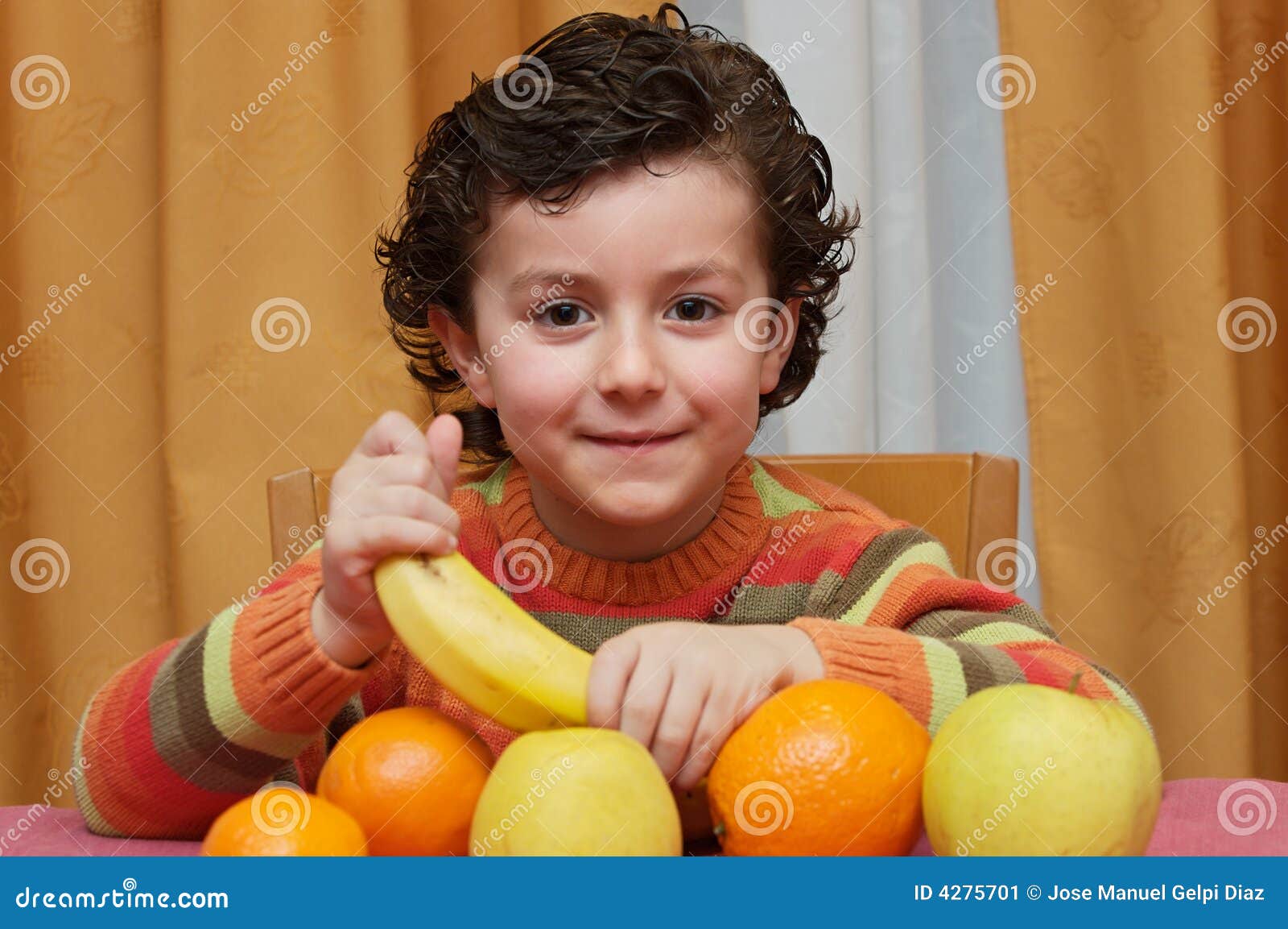 Child eating fruit stock image. Image of concepts, lunch - 4275701