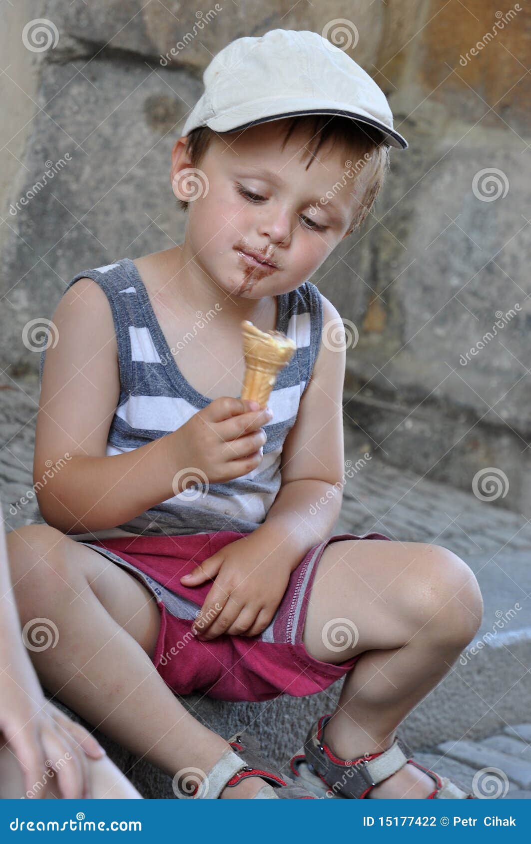 Child eating ice cream stock photo. Image of young, sweetness - 15177422