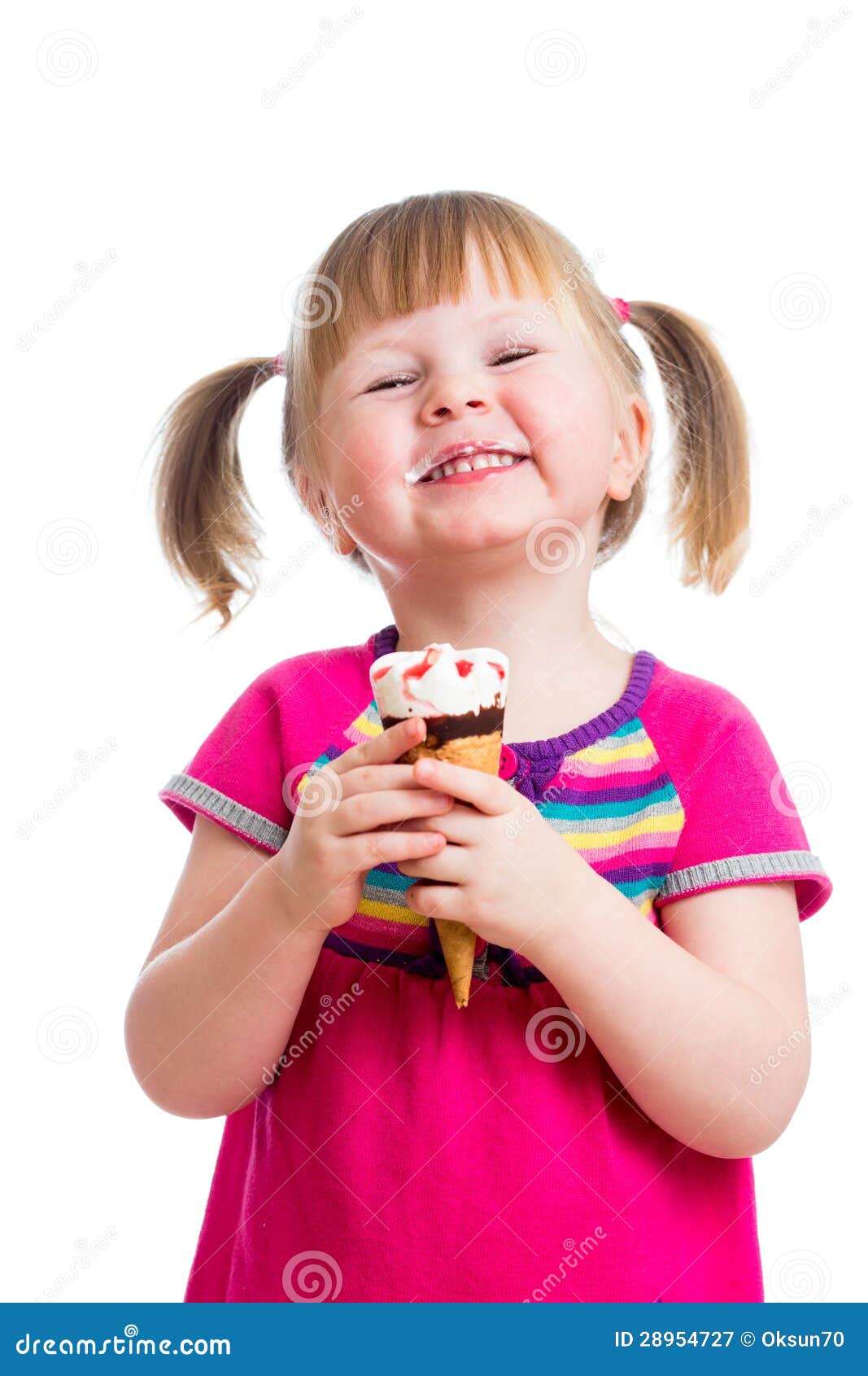 Child eating ice cream stock image. Image of cold, human - 28954727