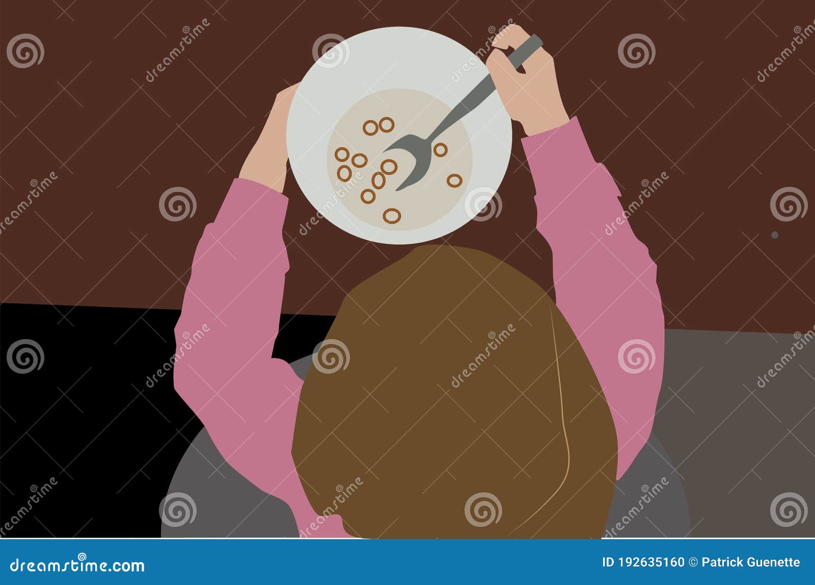 Child Eating, Illustration, Vector Stock Vector - Illustration of ...