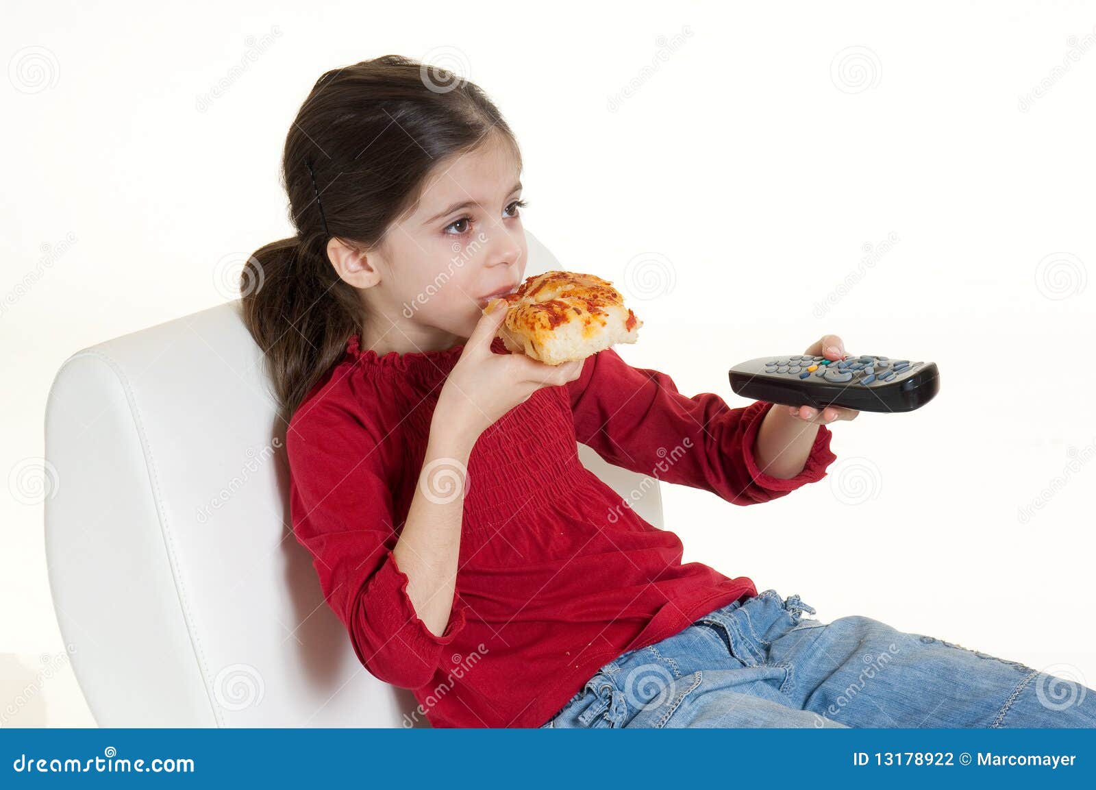 Child eating pizza stock photo. Image of beautiful, control - 13178922