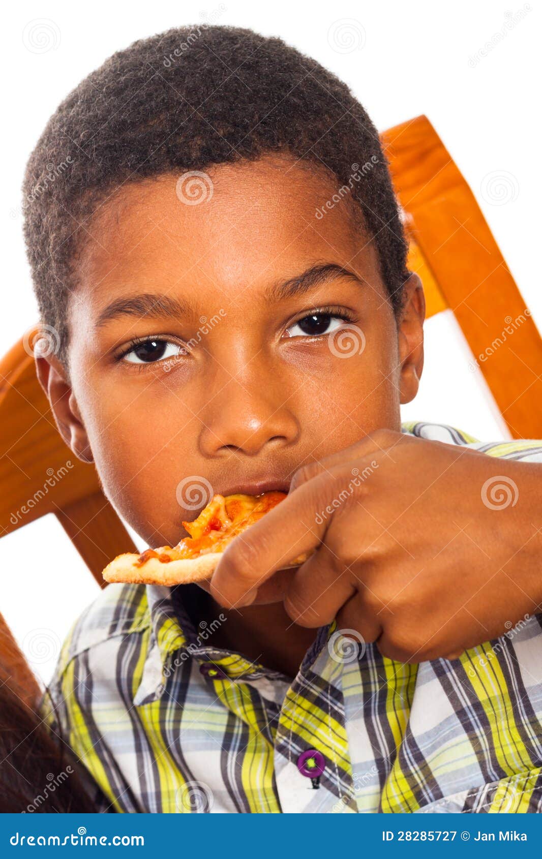 Child eating pizza stock image. Image of fast, pizza - 28285727