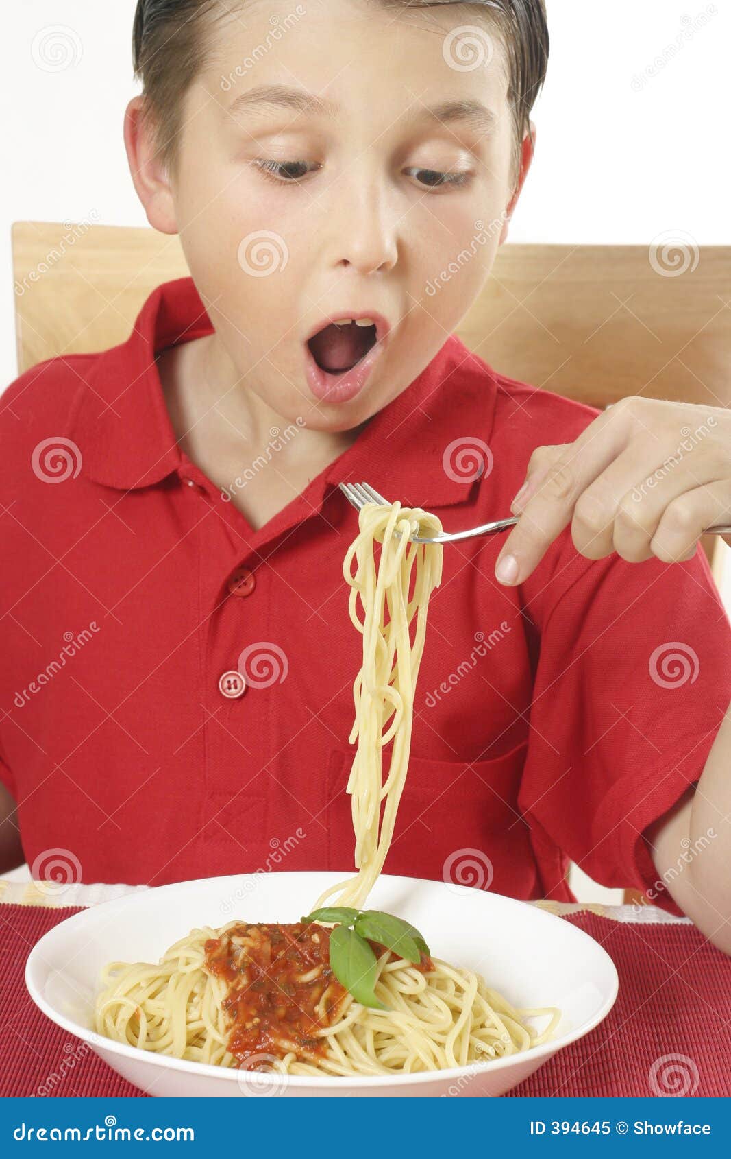 Child eating spaghetti stock image. Image of children, boys - 394645