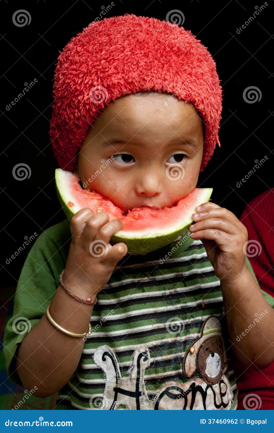 Child eating watermelon editorial photography. Image of slice - 37460962