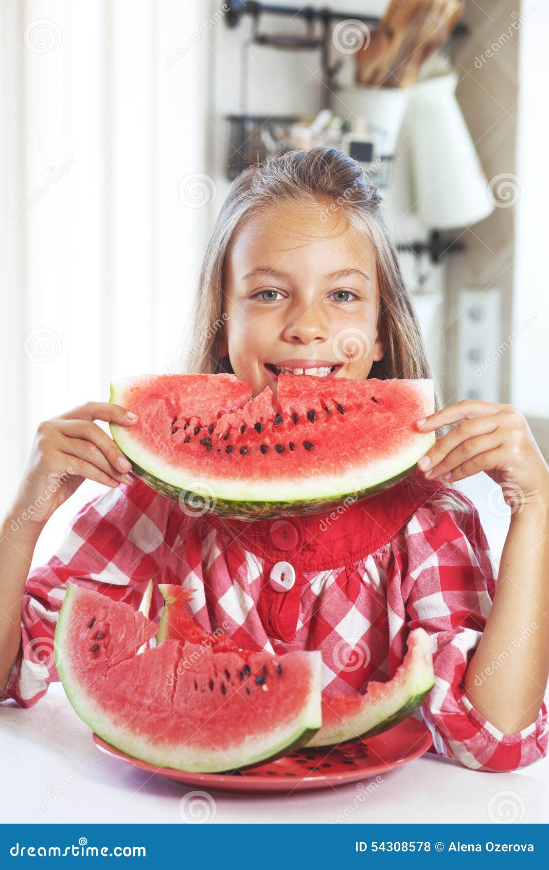 Child eating watermelon stock photo. Image of fresh, childhood - 54308578