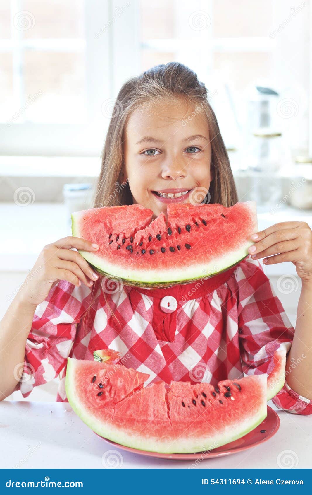 Child eating watermelon stock photo. Image of home, fruit - 54311694