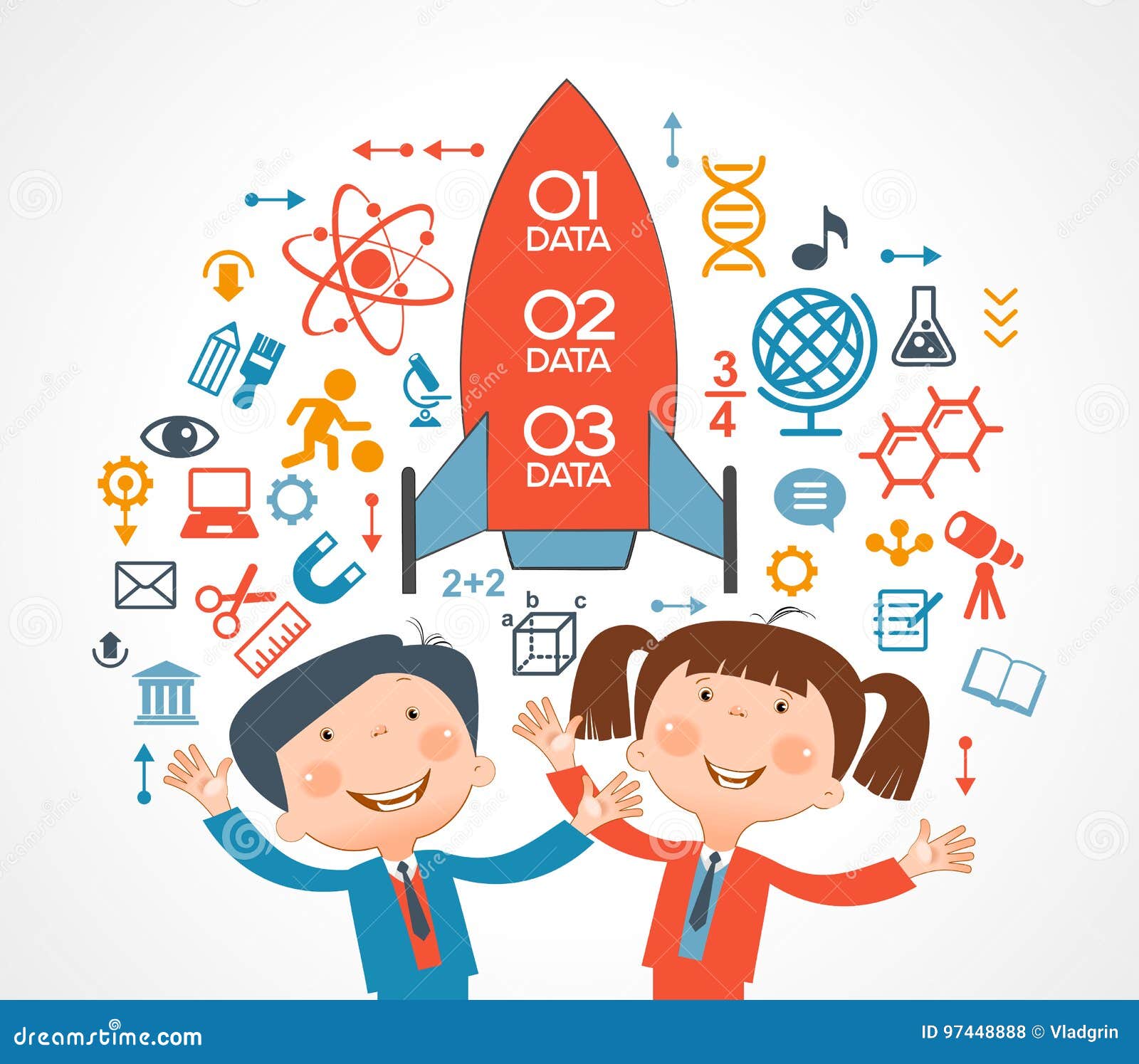 Child and education icons stock vector. Illustration of isolated - 97448888