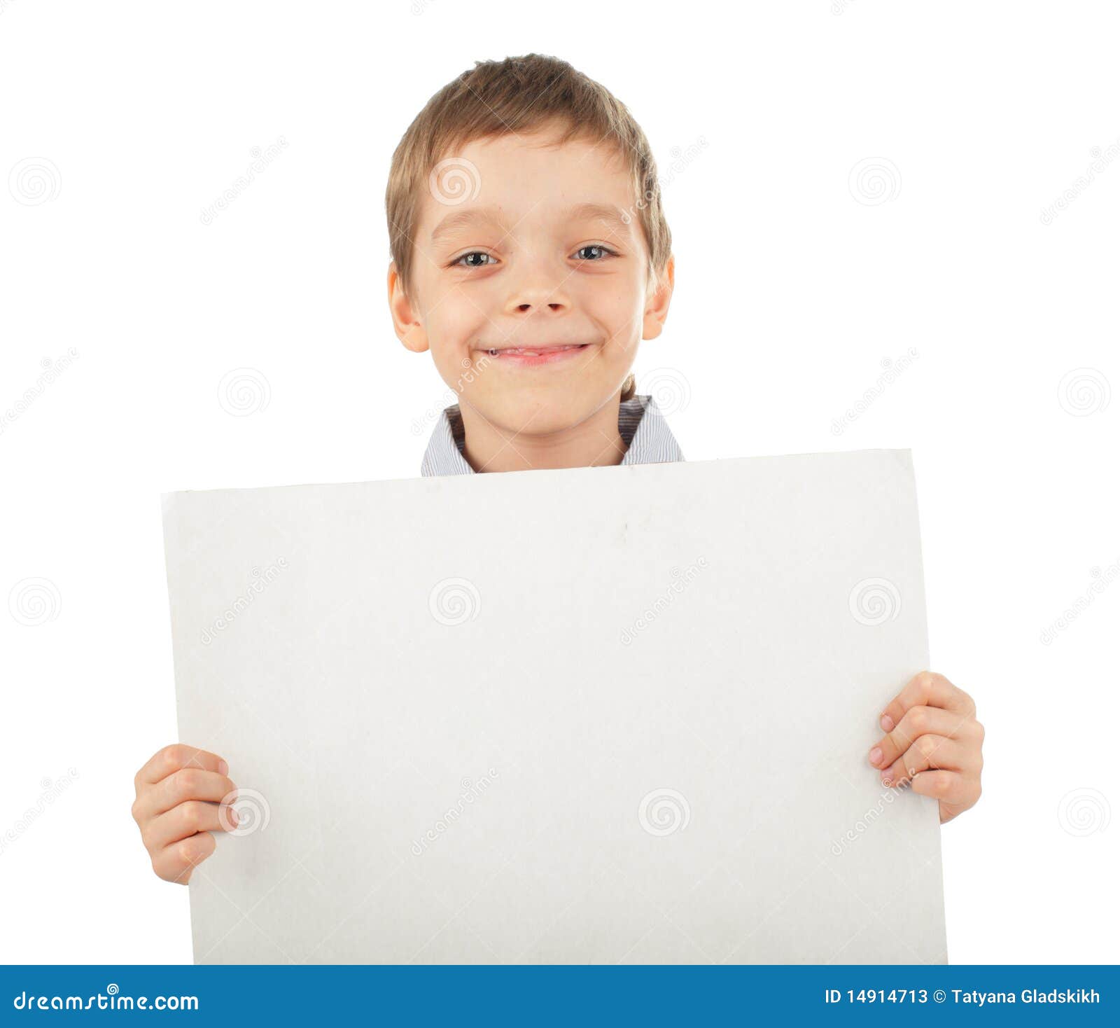 Child with empty blank stock image. Image of presentation - 14914713