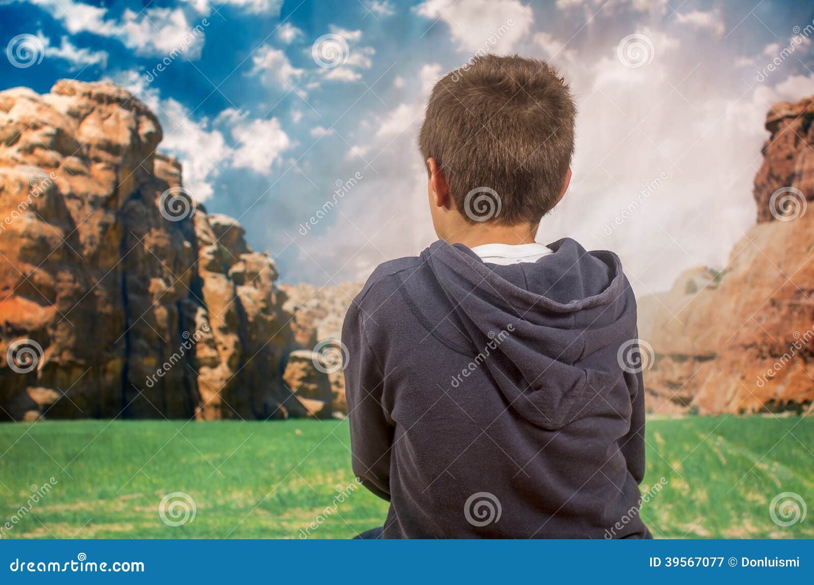 Child enjoying the scenery stock image. Image of autumn - 39567077