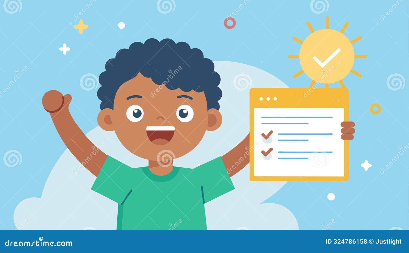 A Child Excitedly Shows Off a Certificate from Completing a Coding ...