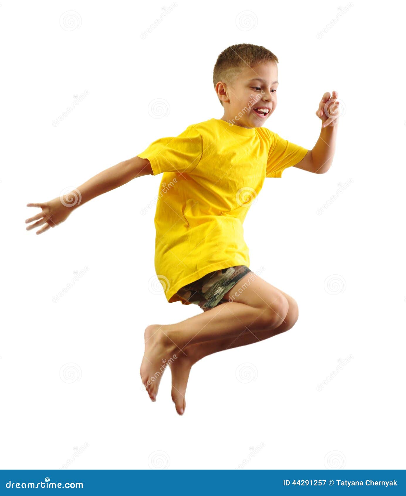 Child Exercising and Jumping Stock Image - Image of hair, emotion: 44291257