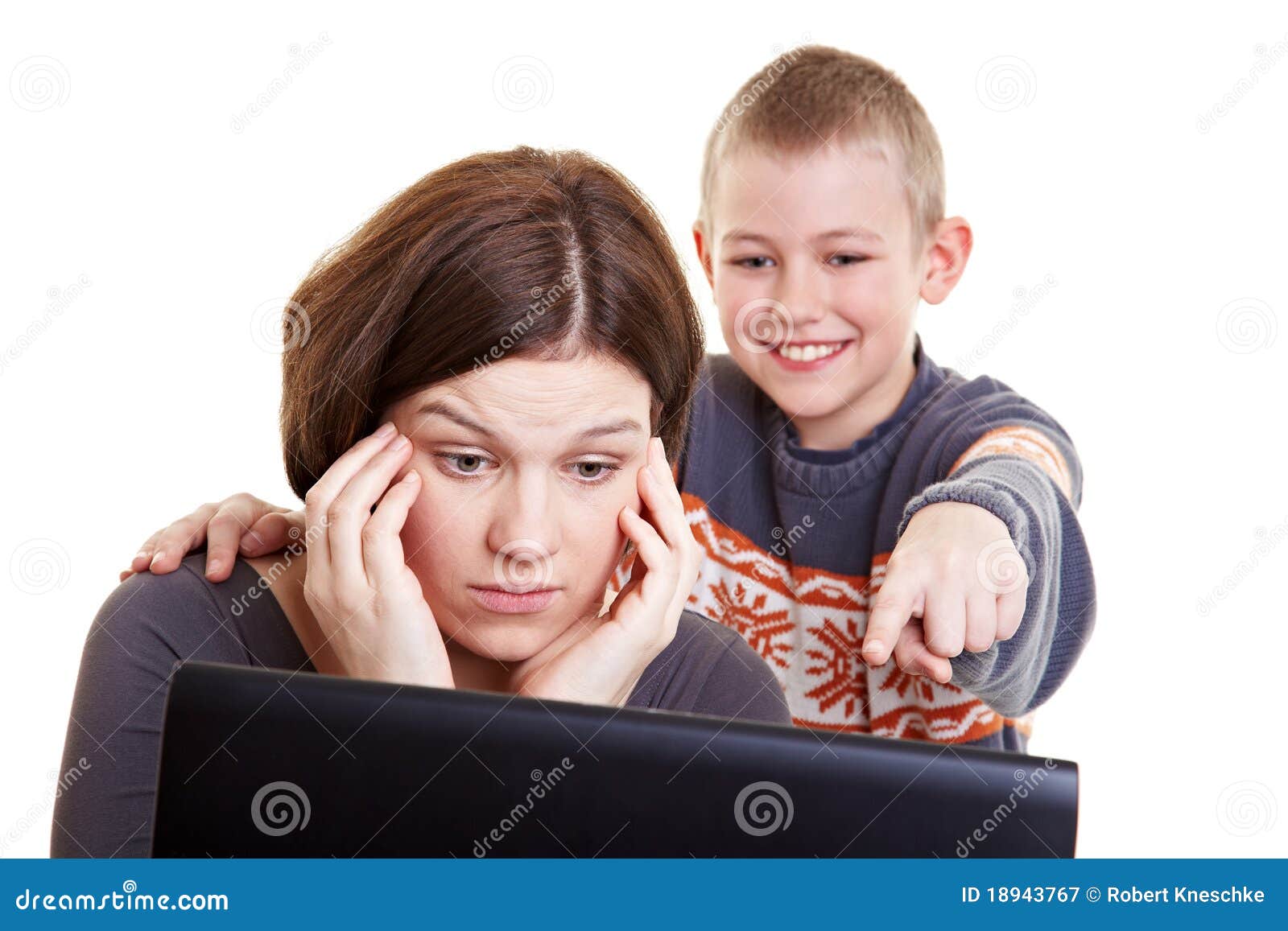 Child Explaining His Mother Stock Image - Image of mother, complicated ...