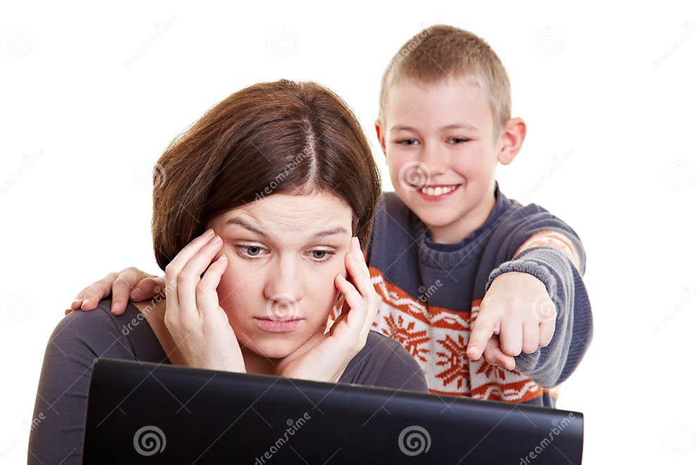 Child Explaining His Mother Stock Image - Image of mother, complicated ...