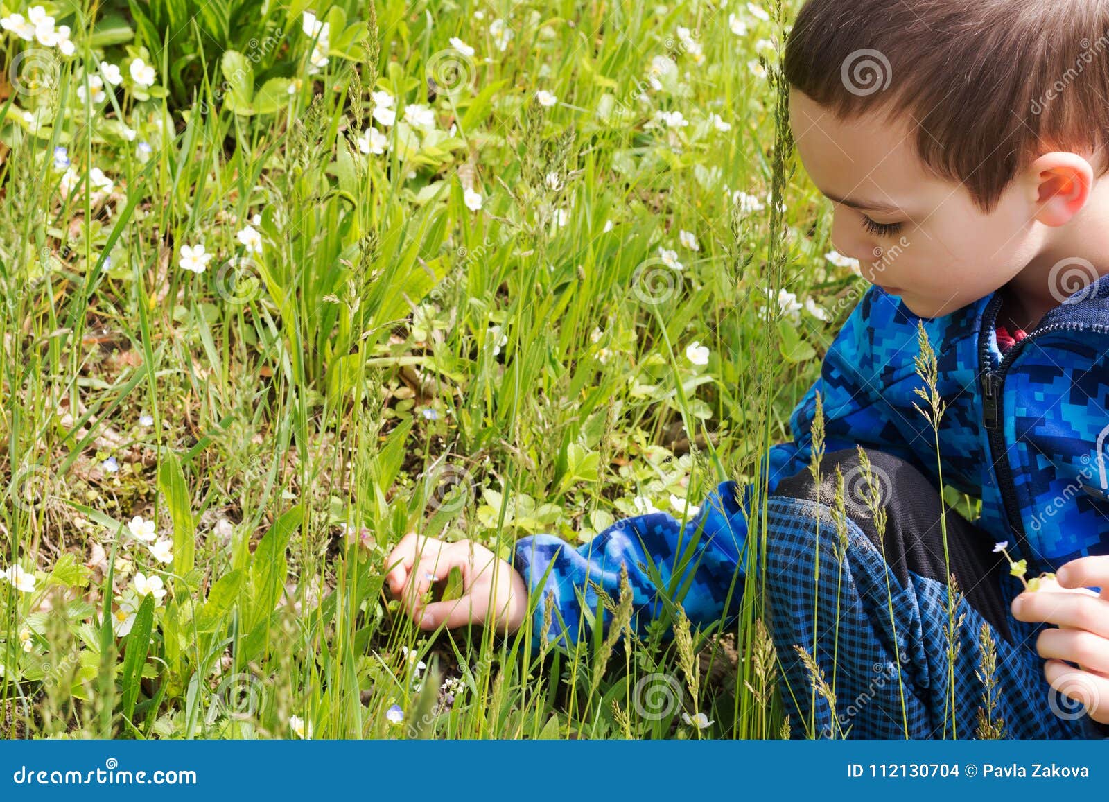 Child exploring nature stock photo. Image of park, exploring - 112130704