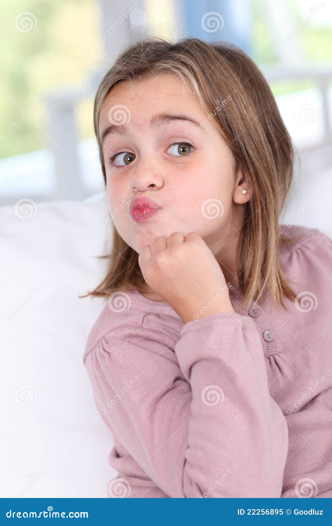 Child expression stock image. Image of blue, cute, chin - 22256895