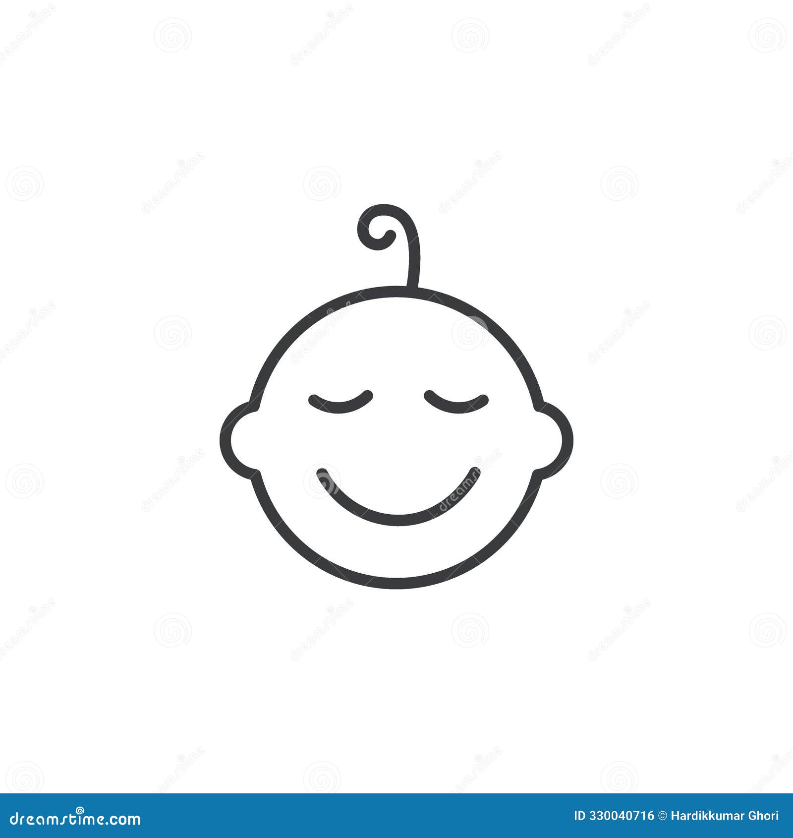 Child Face Icon Vector Set on White Background Stock Illustration ...