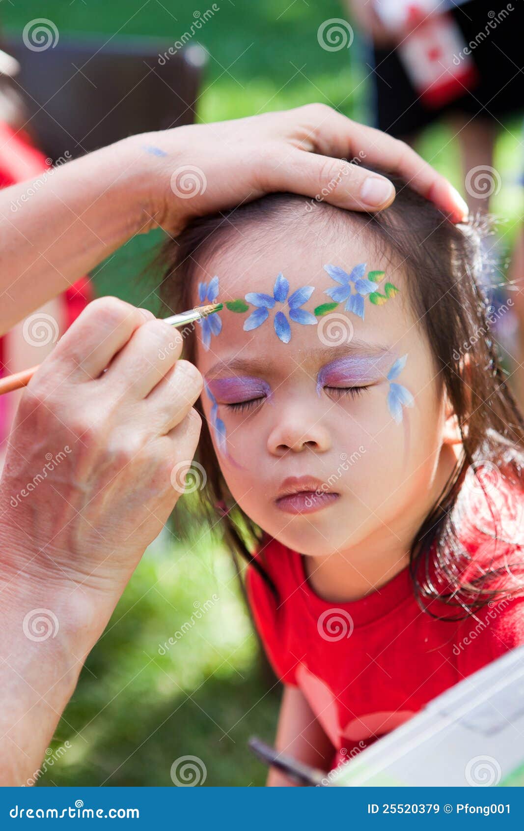 Child Face Painting stock image. Image of baby, outside - 25520379