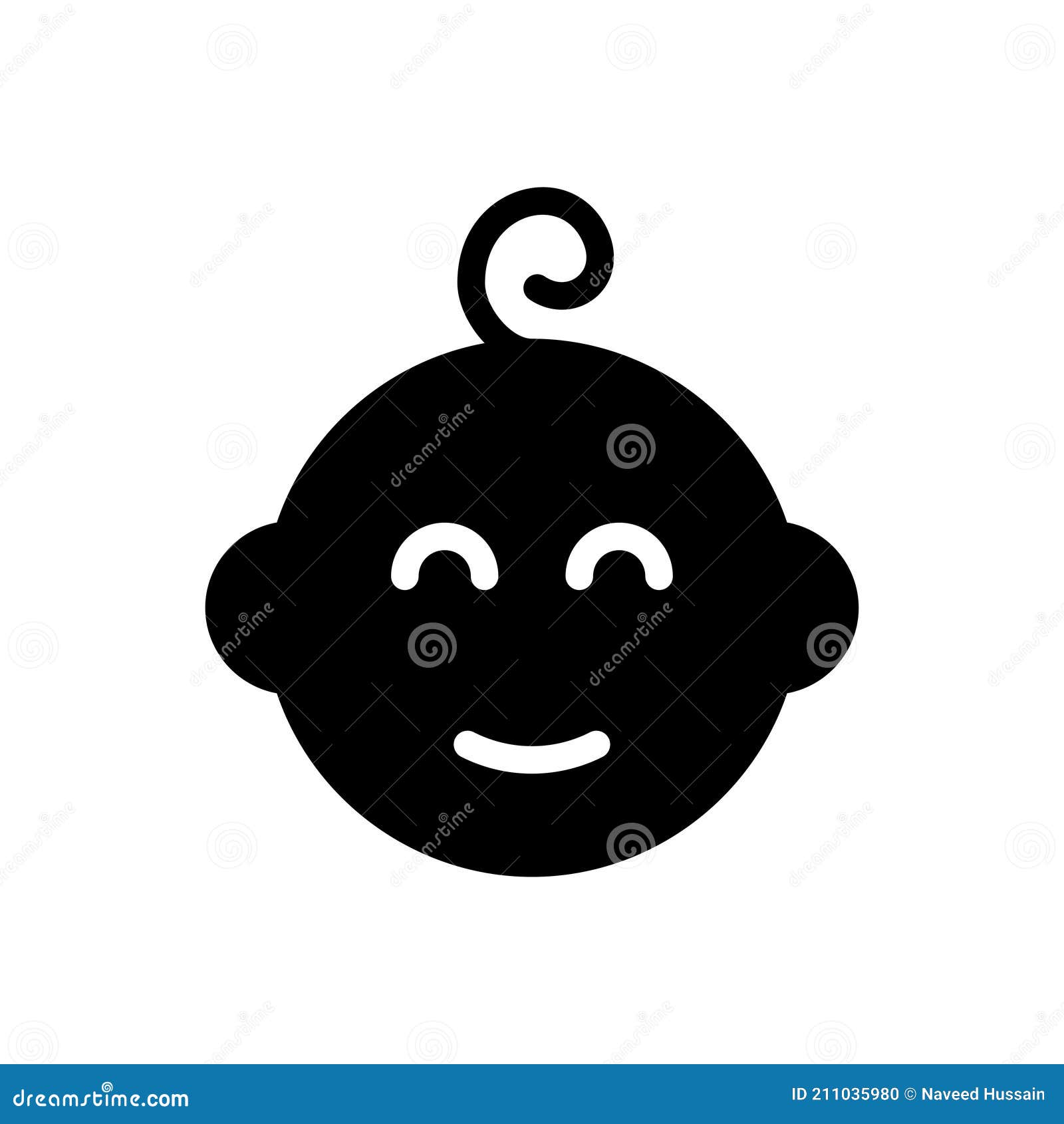Child face stock vector. Illustration of symbol, icon - 211035980