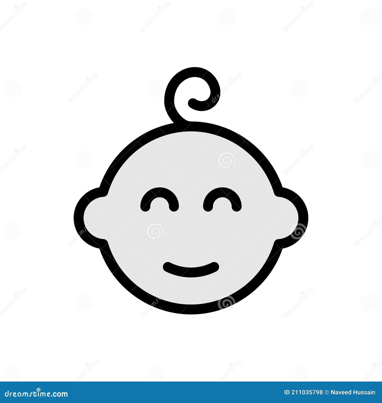 Child face stock vector. Illustration of icon, girl - 211035798