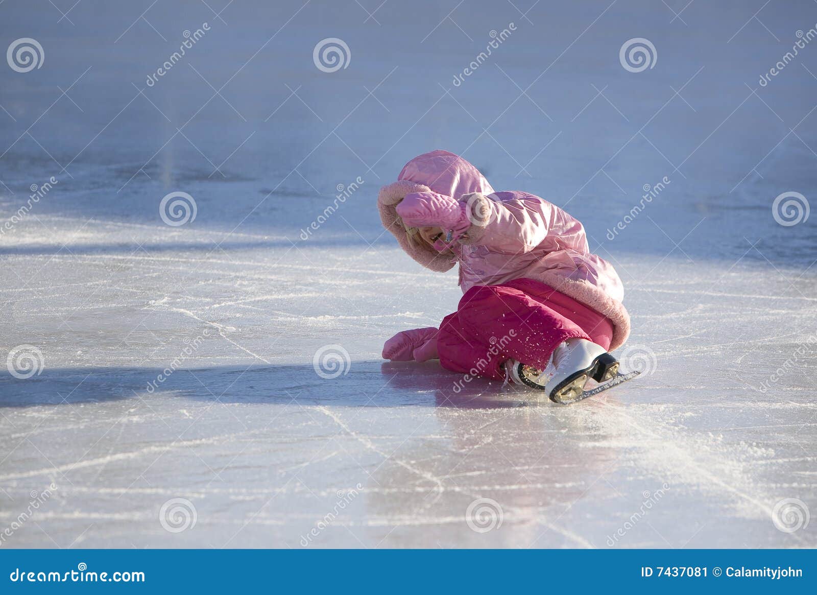 Child Falls while Skating stock image. Image of wipeout - 7437081