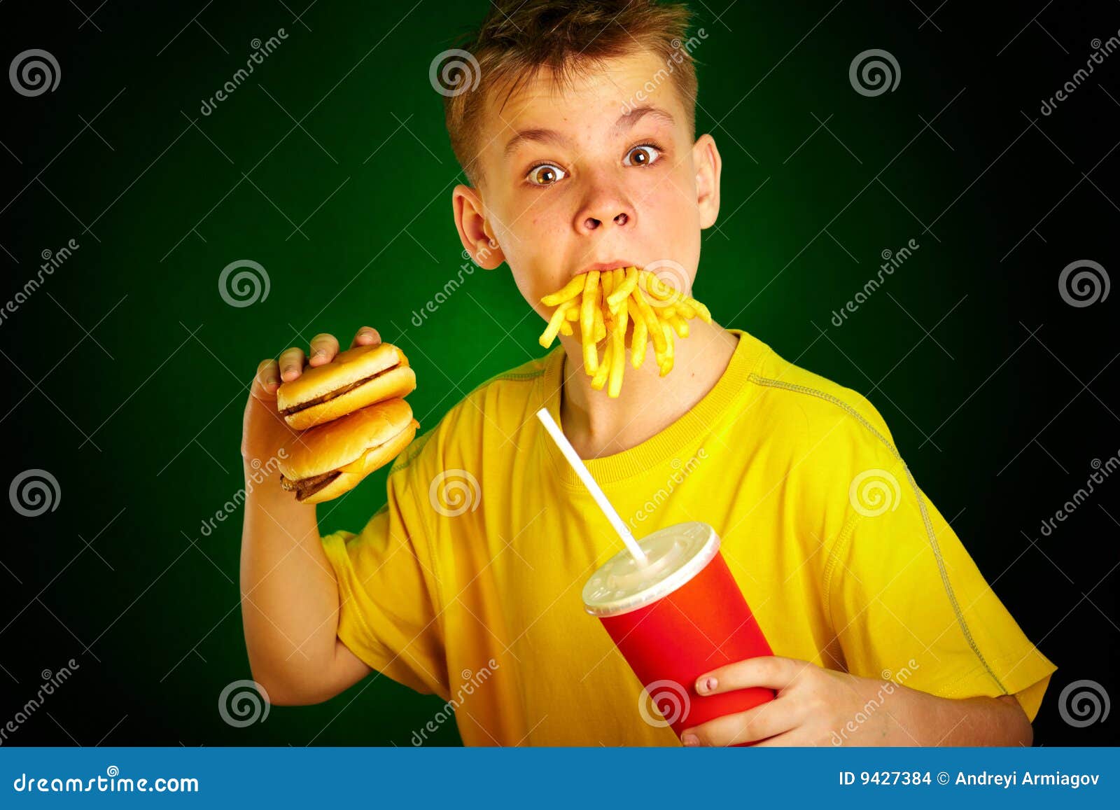 Child and fast food. stock photo. Image of child, satiety - 9427384