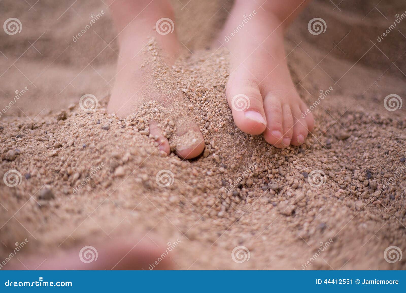 Child feet in sand stock image. Image of close, caucassion - 44412551