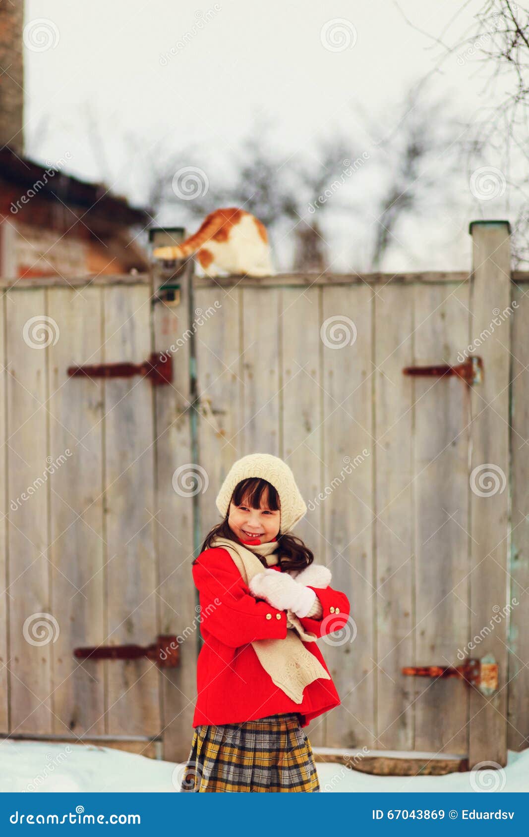 Child on fence. stock image. Image of cute, beautiful - 67043869
