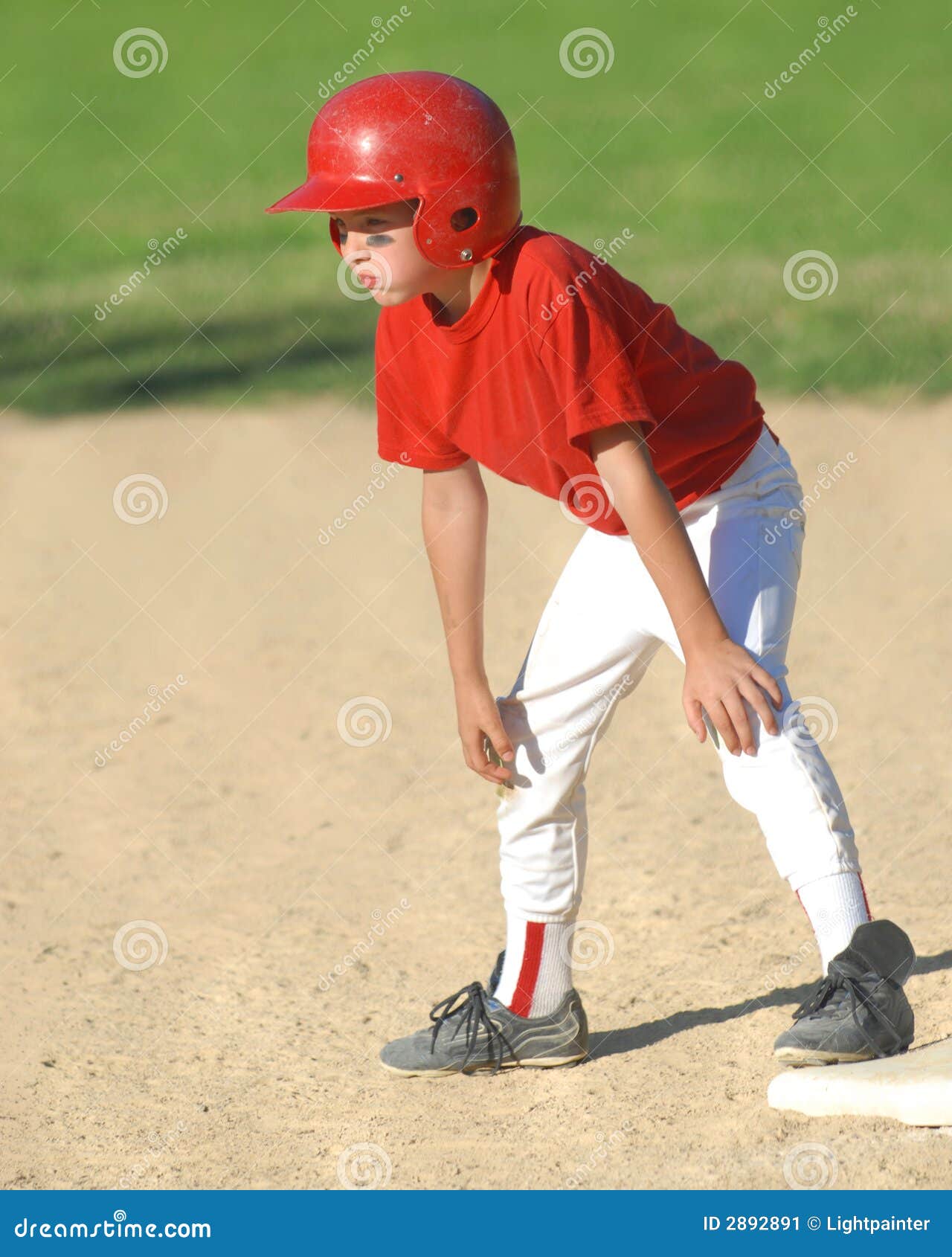 Child on first base two stock image. Image of sports, team - 2892891