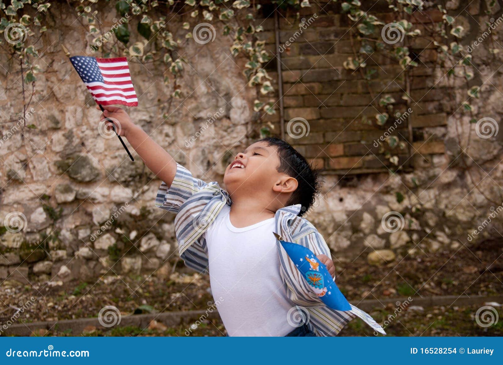 Child with flags stock photo. Image of july, american - 16528254