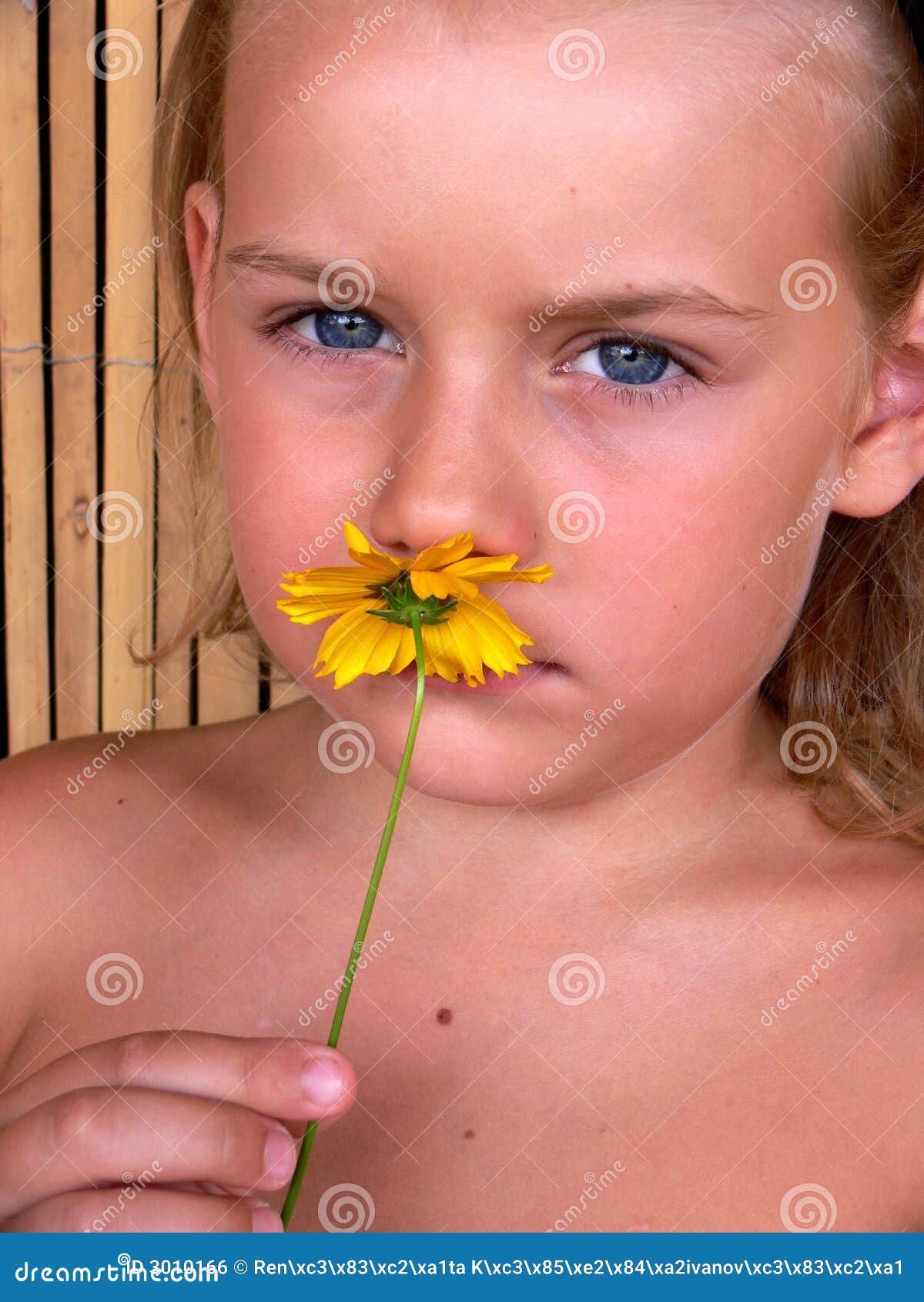The child with flower stock photo. Image of grow, hold - 3010166