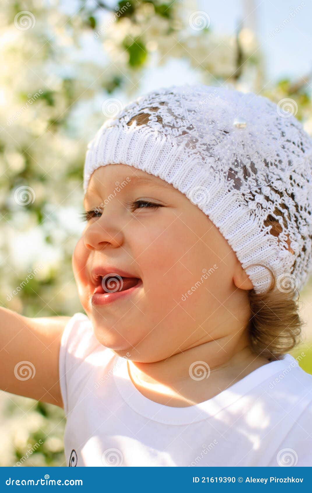 The child in flowers stock photo. Image of flowers, daughter - 21619390