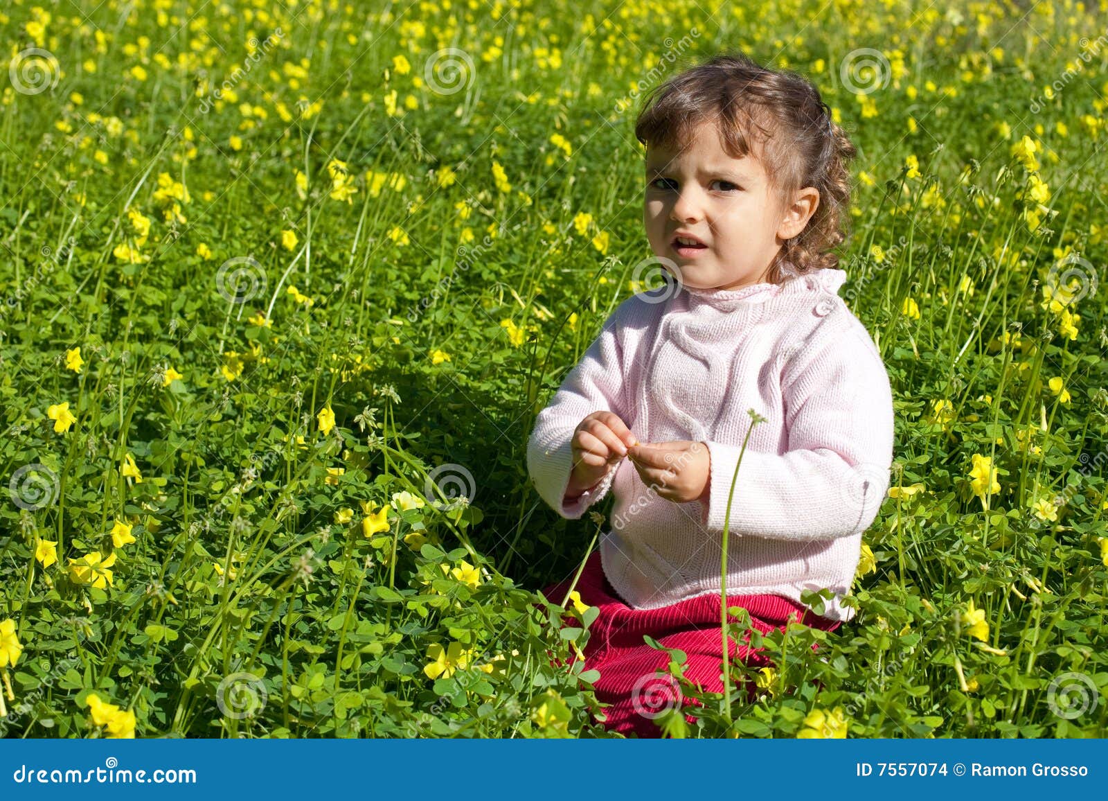 Child with flowers stock photo. Image of innocence, bouquet - 7557074