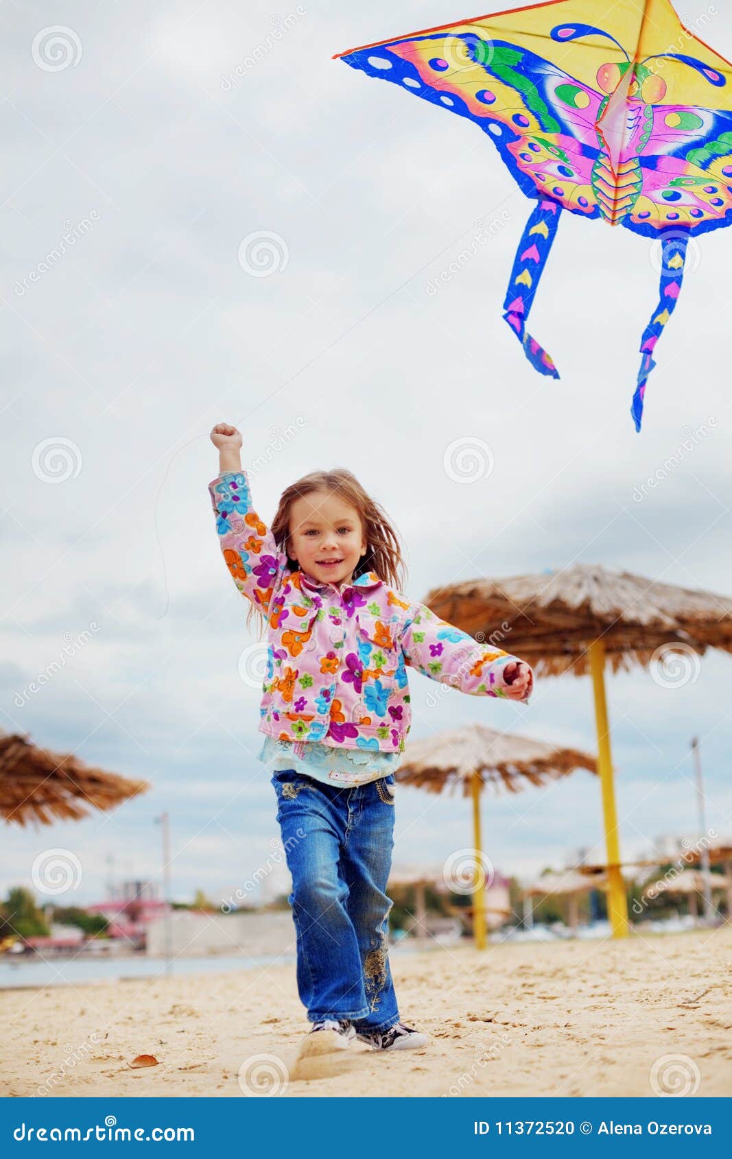 Child flying a kite stock photo. Image of motion, human - 11372520
